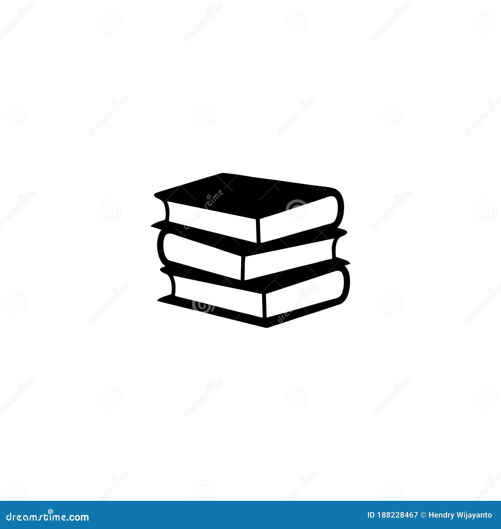 Books Stack of Three Icon and Simple Flat Symbol for Web Site, Mobile ...