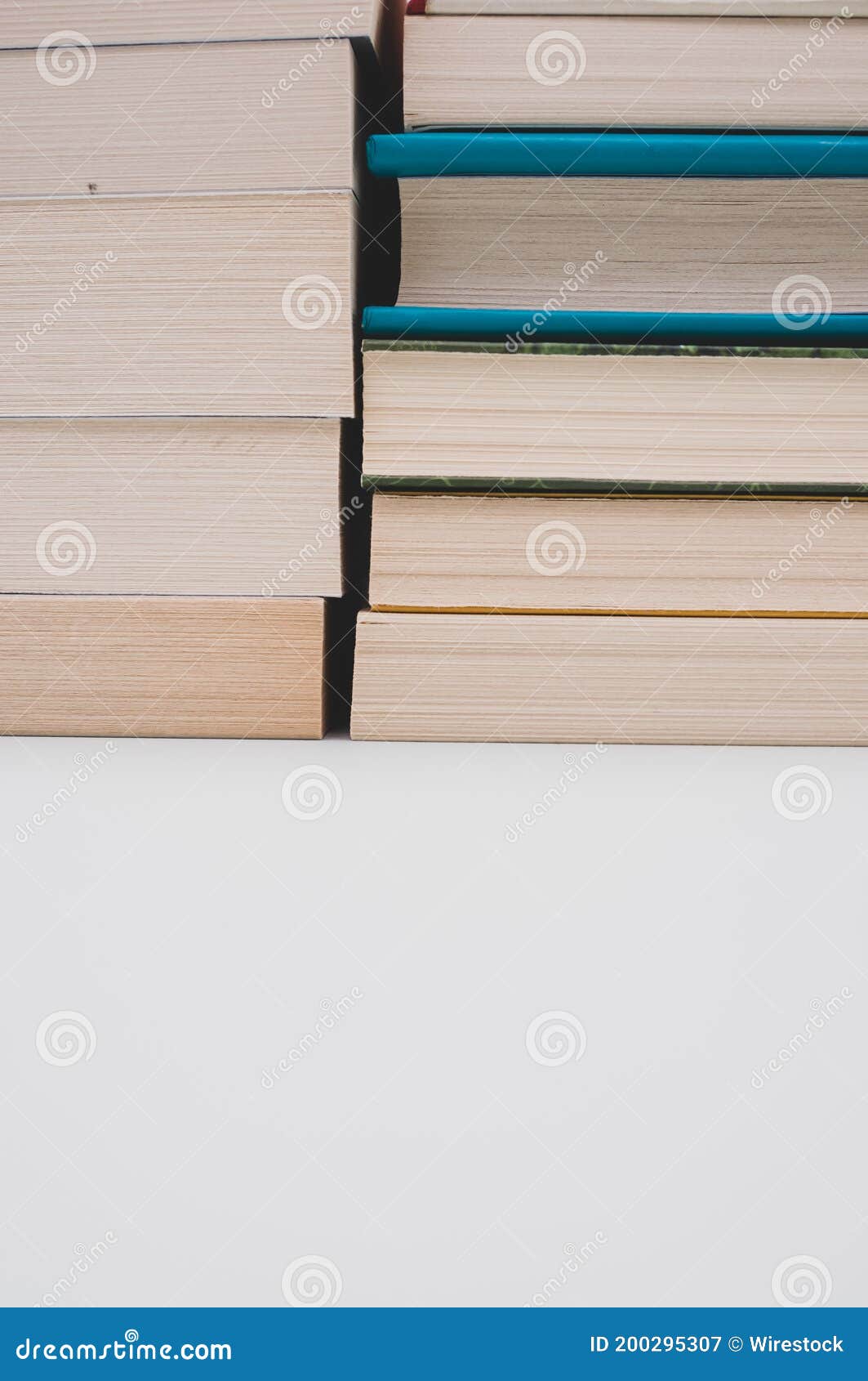 Books Stack on Top of Each Other Stock Image - Image of alignment ...