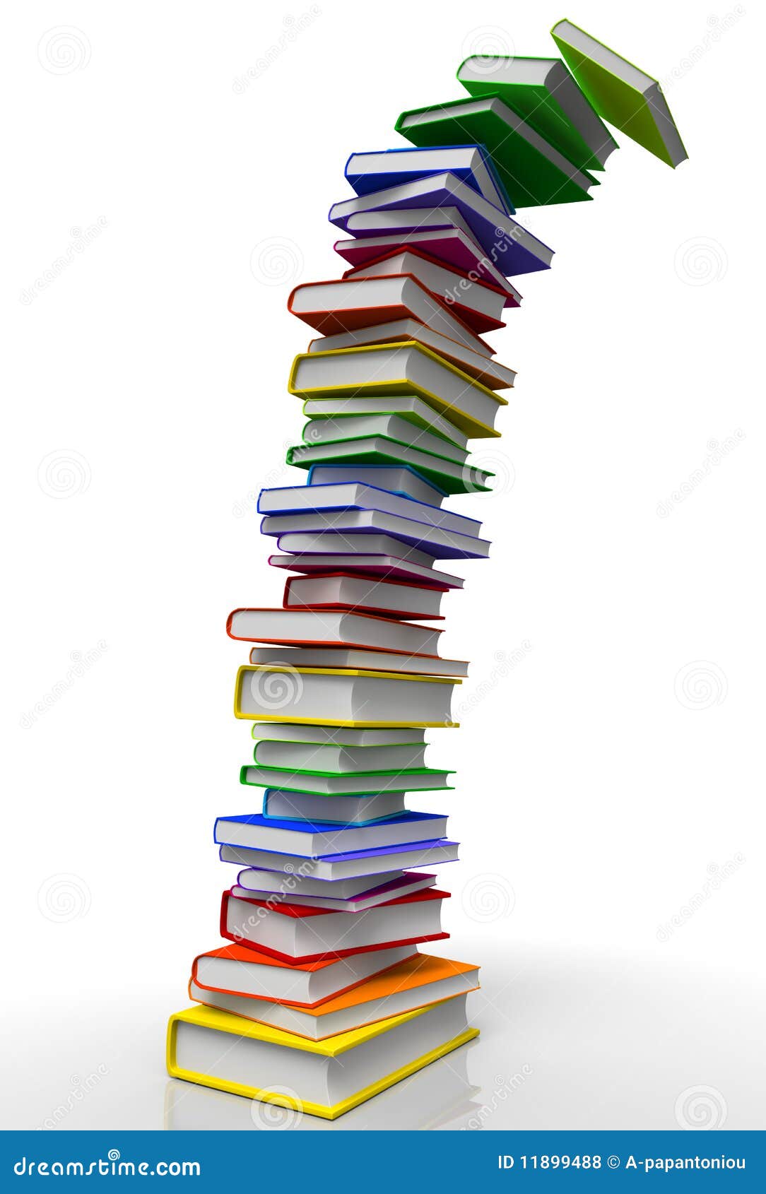 Books Stack Tower stock illustration. Illustration of structure - 11899488