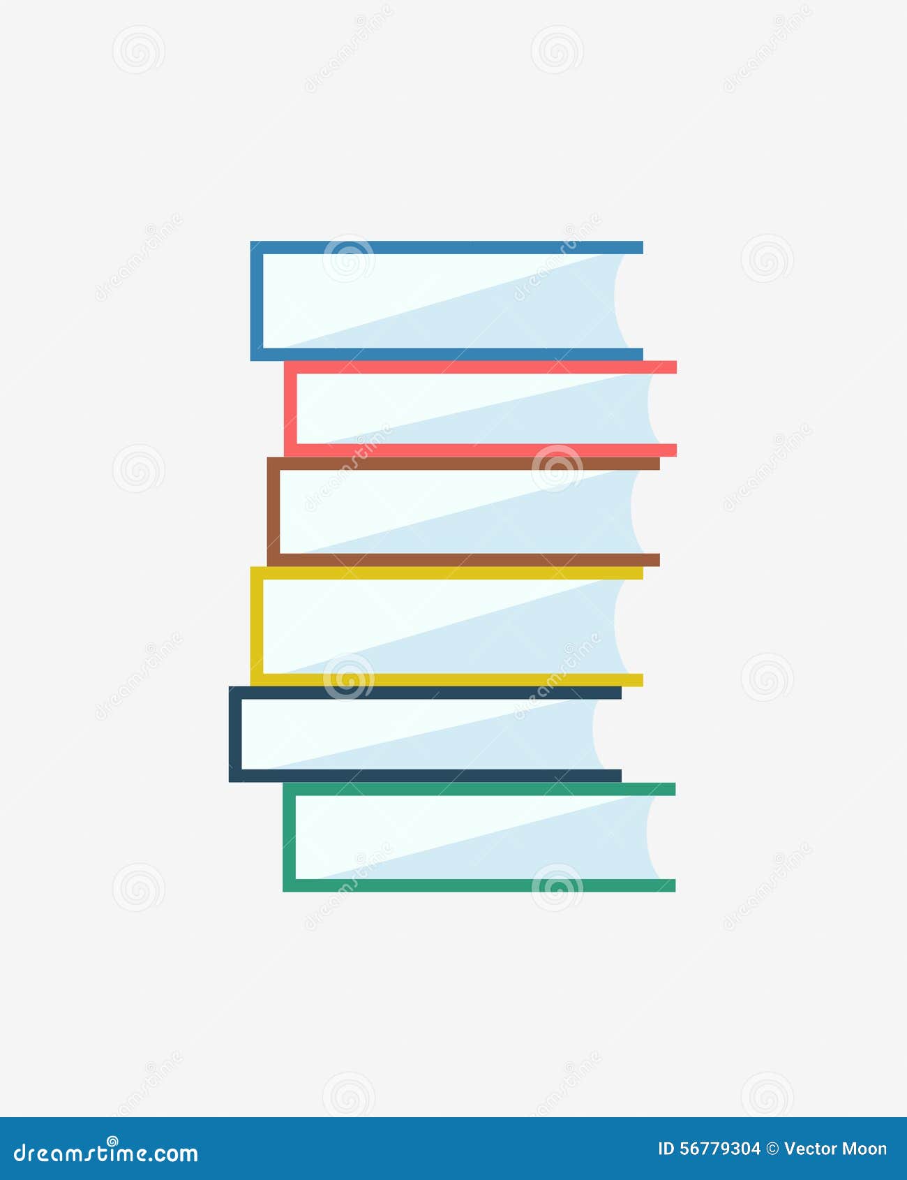 Books Stack Vector Icon . School Objects Stock Vector - Illustration of ...