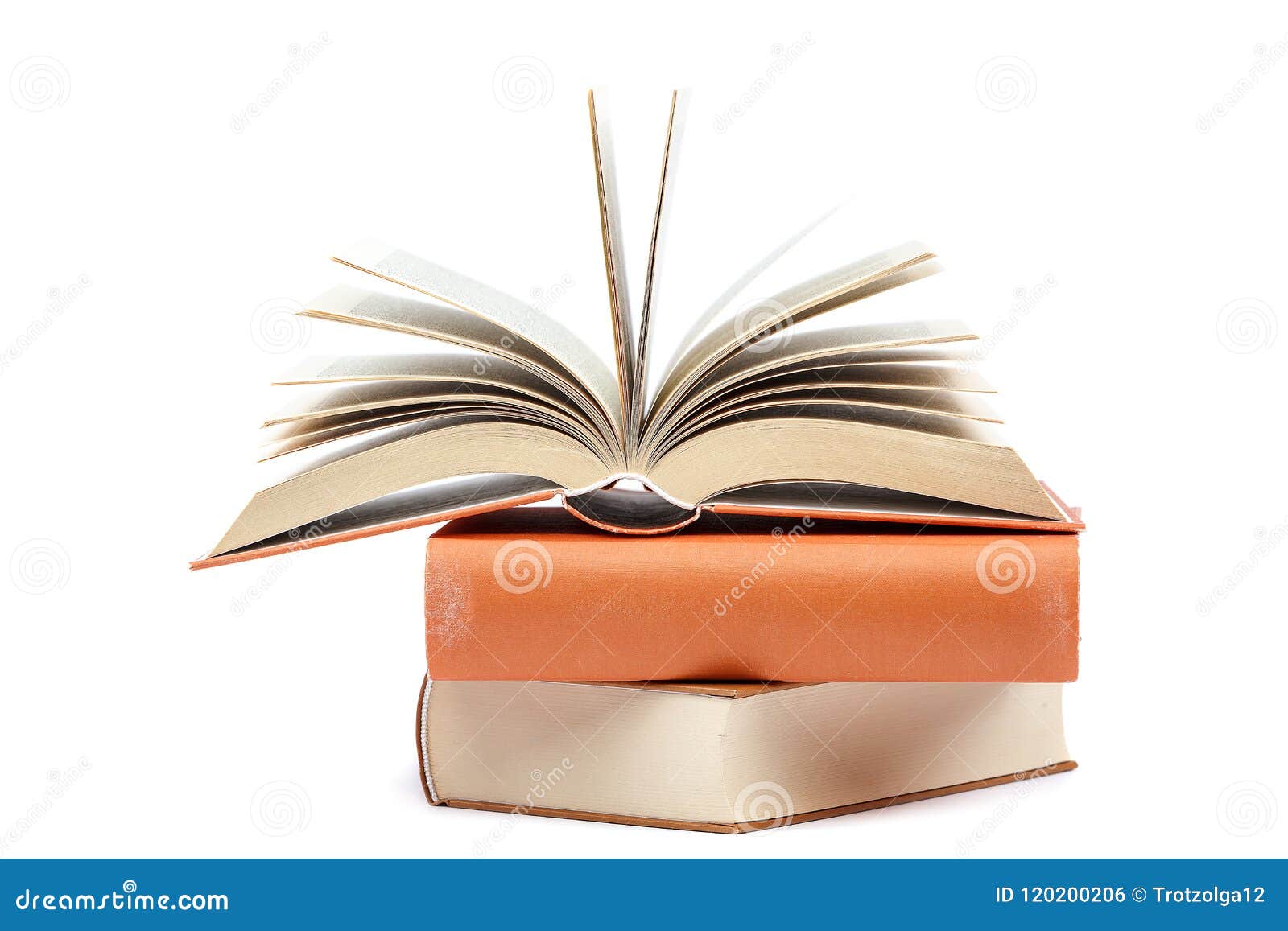 Books in a Stack on White Background. Stock Photo - Image of college ...