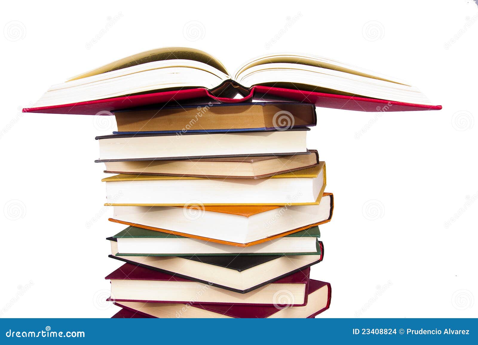Books stacked stock photo. Image of books, conociemiento - 23408824