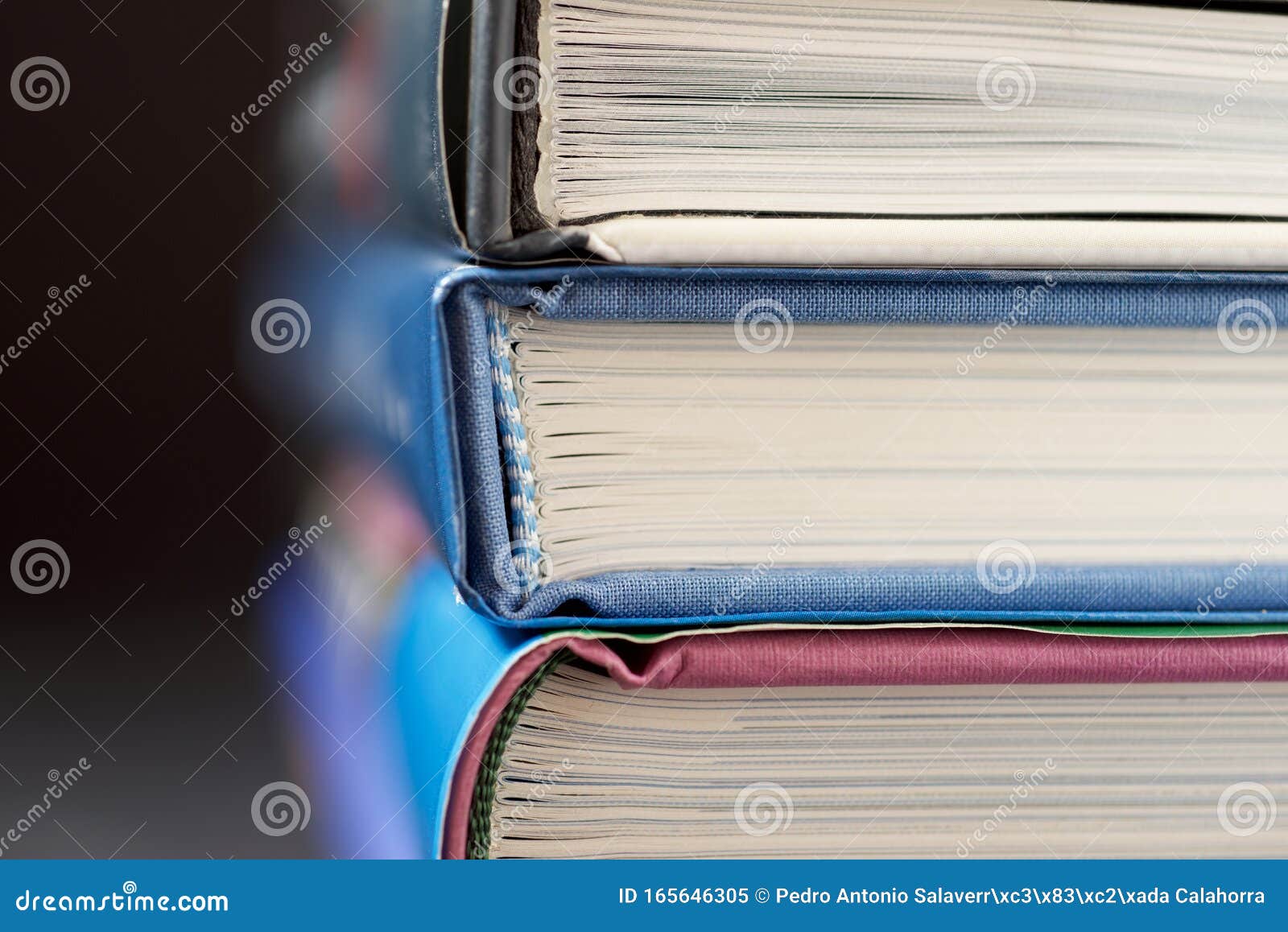 Books stacked view stock image. Image of paper, learning - 165646305