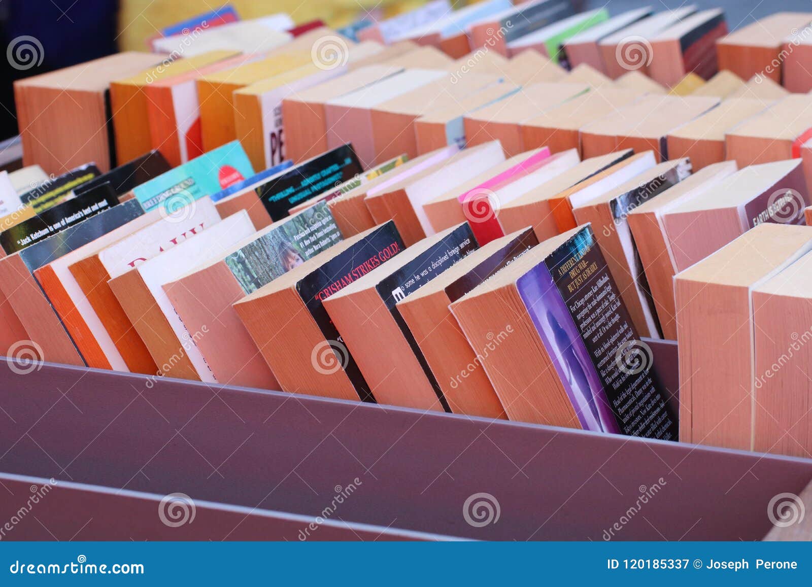 Books in a Stand for Sale editorial photography. Image of reading ...
