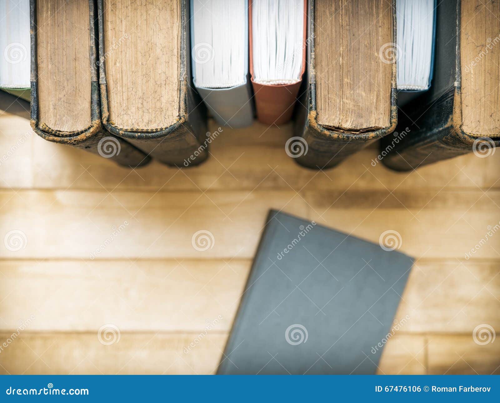 Books Standing on the Table Stock Photo - Image of learning, wooden ...