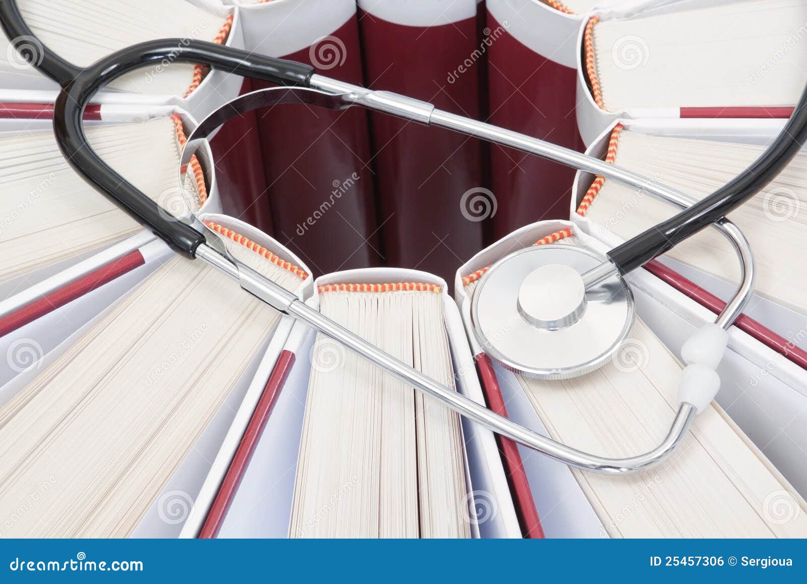 Books and stethoscope. stock photo. Image of checkup - 25457306