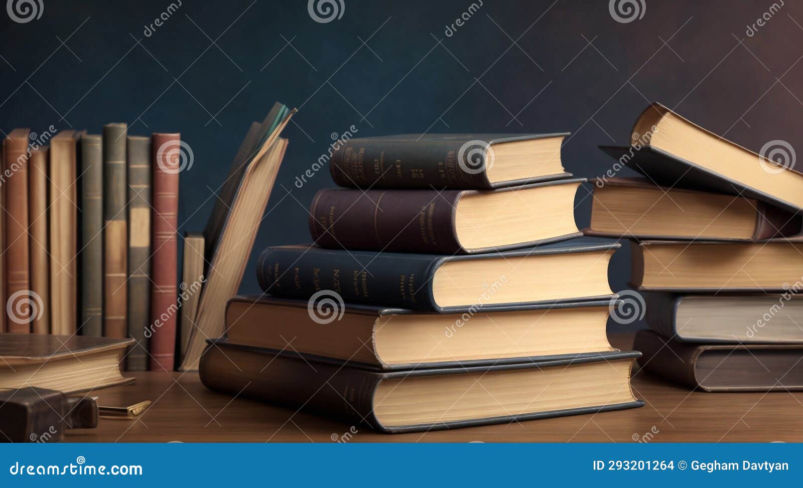 Books on the Table, Books in Library, Abstract Books Background ...