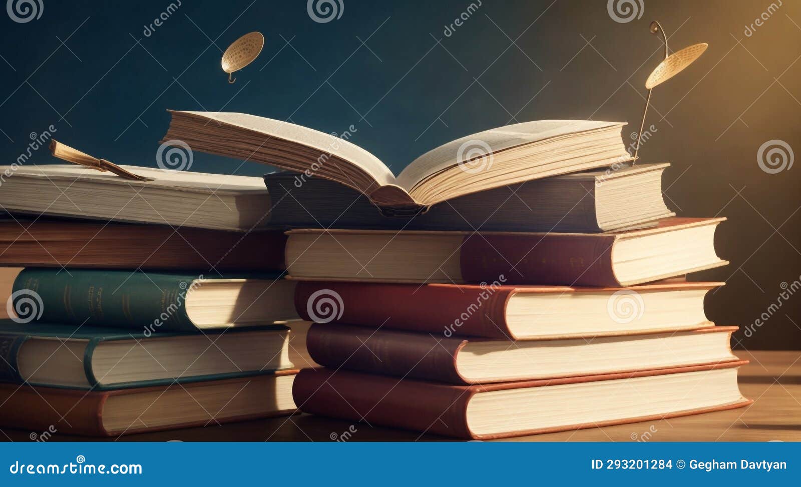 Books on the Table, Books in Library, Abstract Books Background ...
