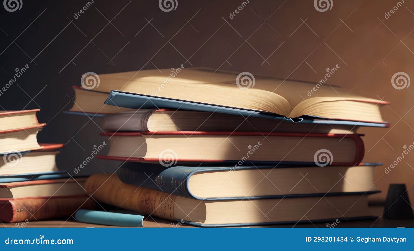 Books on the Table, Books in Library, Abstract Books Background ...