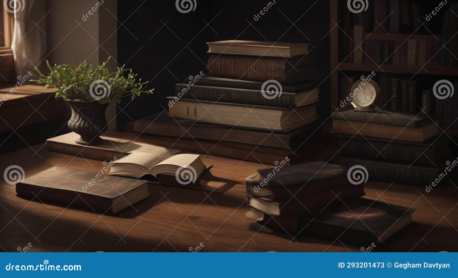 Books on the Table, Books in Library, Abstract Books Background ...