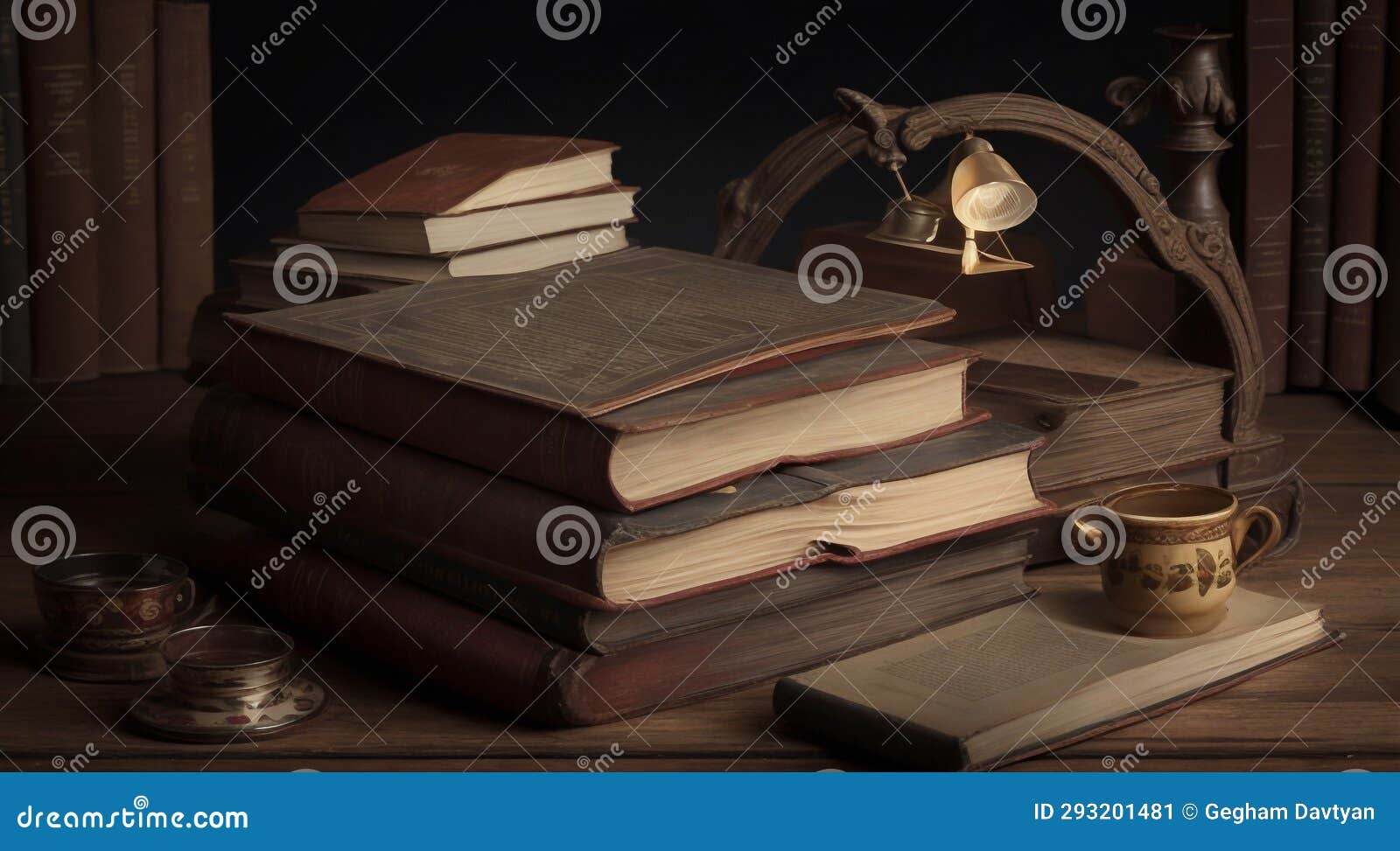 Books on the Table, Books in Library, Abstract Books Background ...