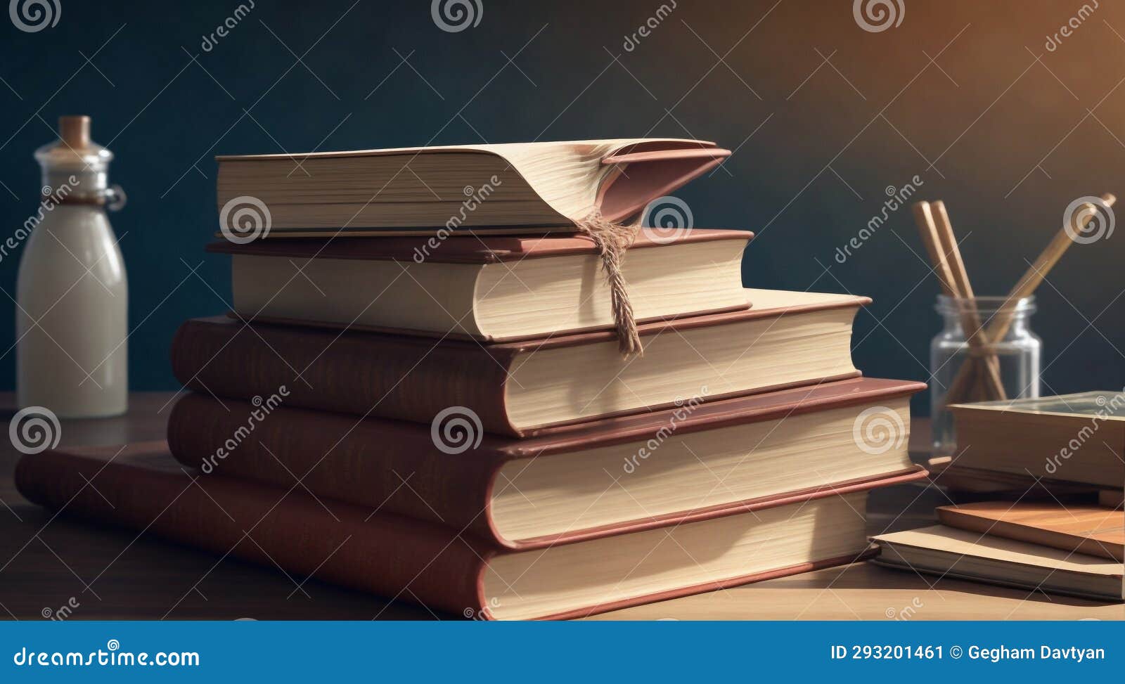 Books on the Table, Books in Library, Abstract Books Background ...