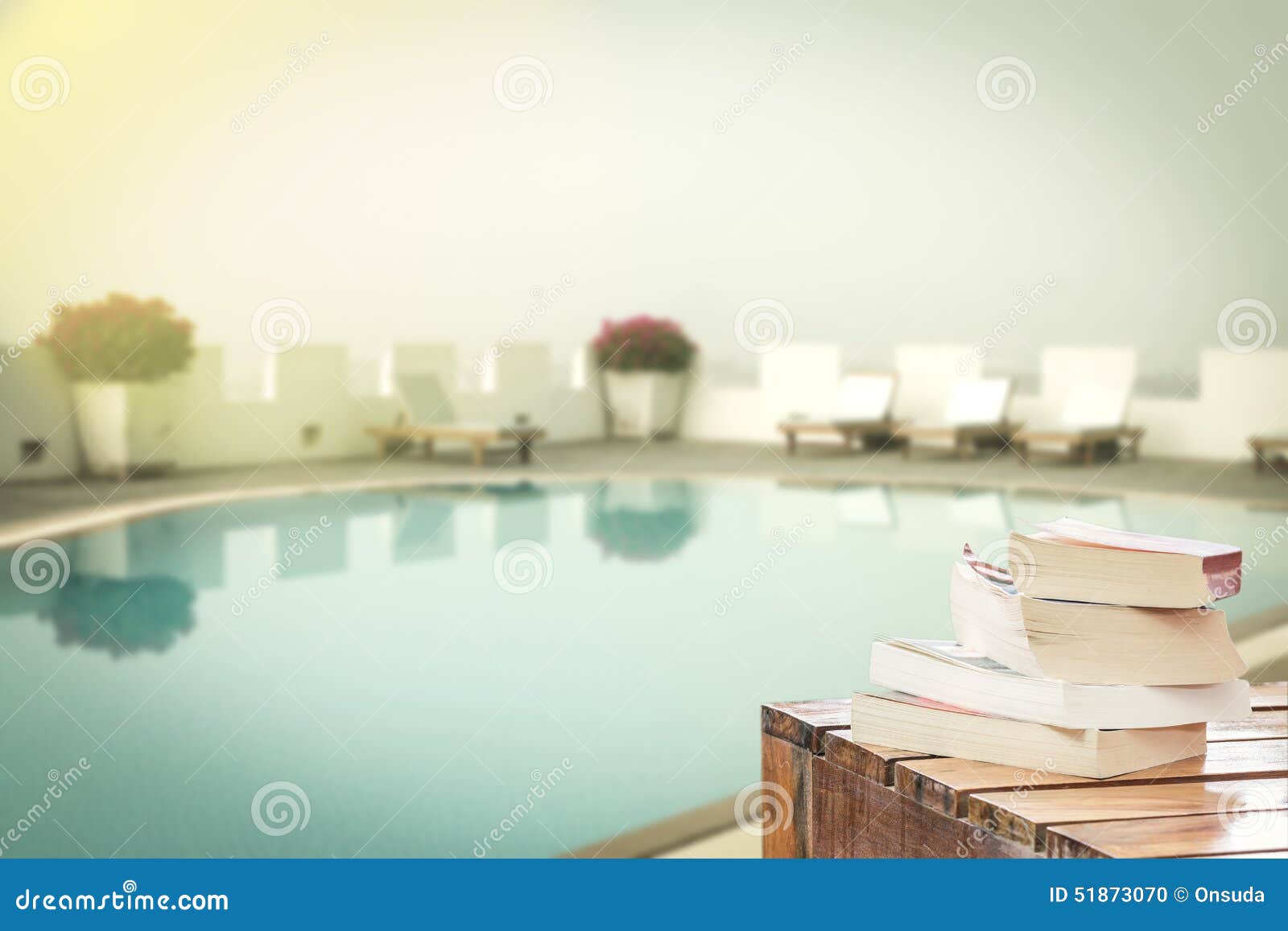 Books on Table at Swimming Pool Stock Photo - Image of books, education ...