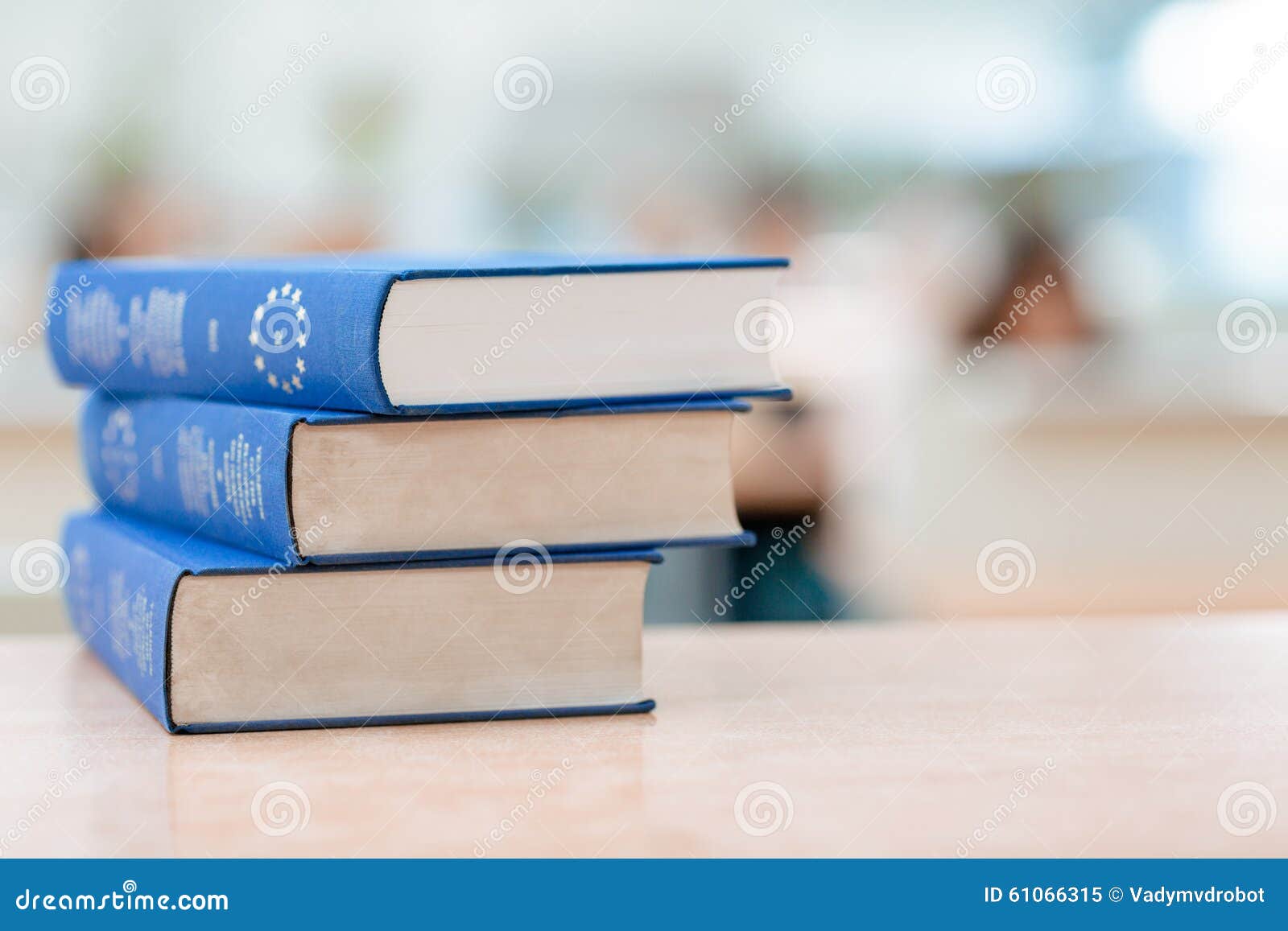 Books on the table stock image. Image of table, campus - 61066315