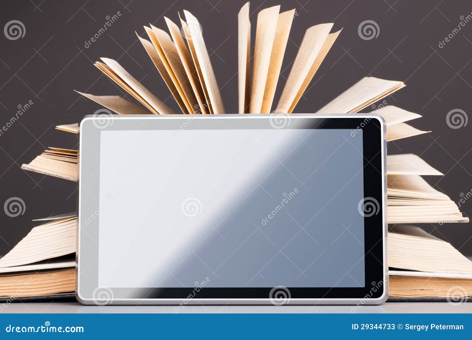 Books and tablet stock image. Image of group, computer - 29344733