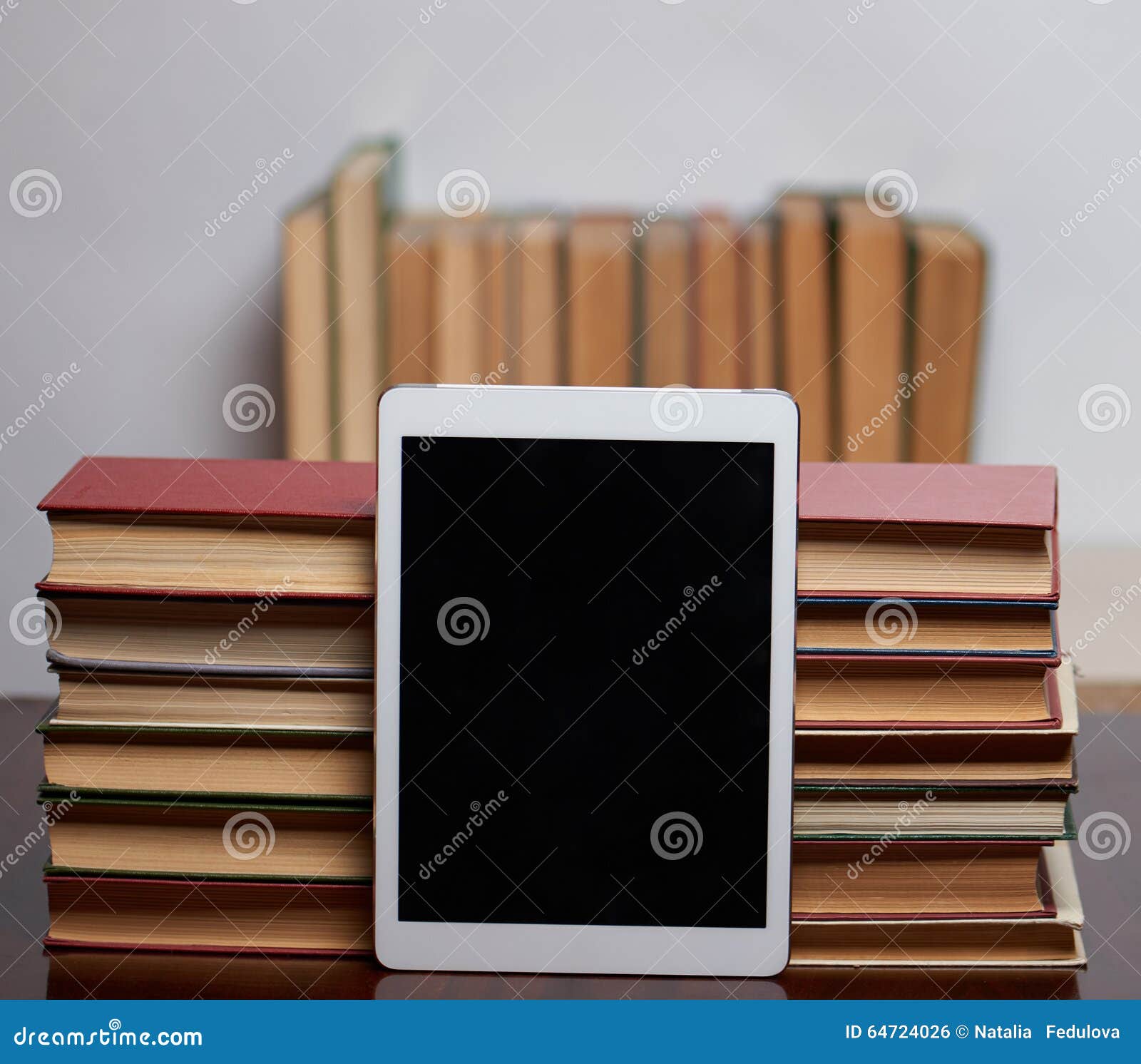 Books with tablet stock photo. Image of white, idea, library - 64724026