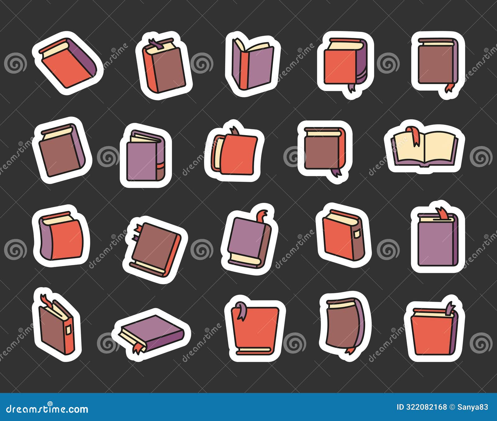 Books To Read. Sticker Bookmark Stock Vector - Illustration of read ...