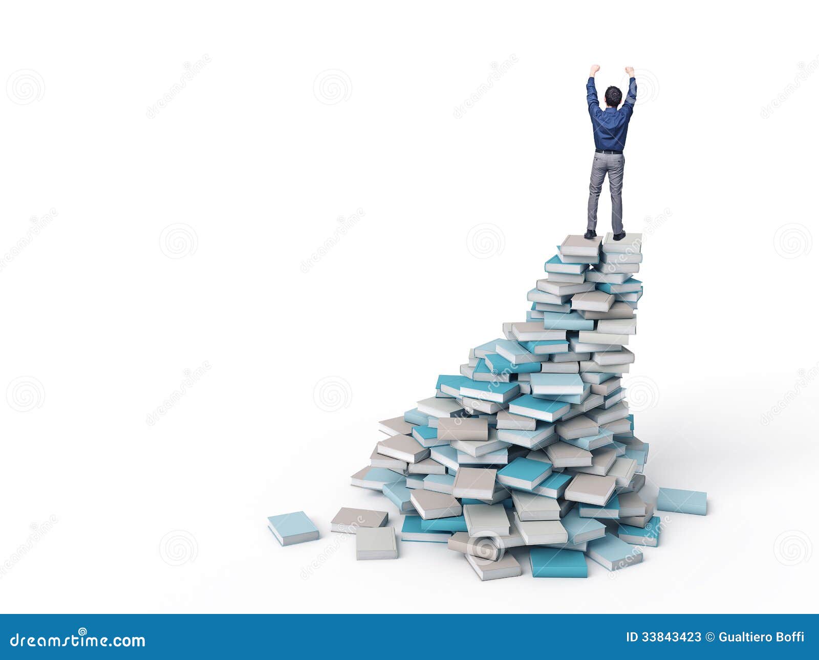 Books tower stock illustration. Illustration of happy - 33843423