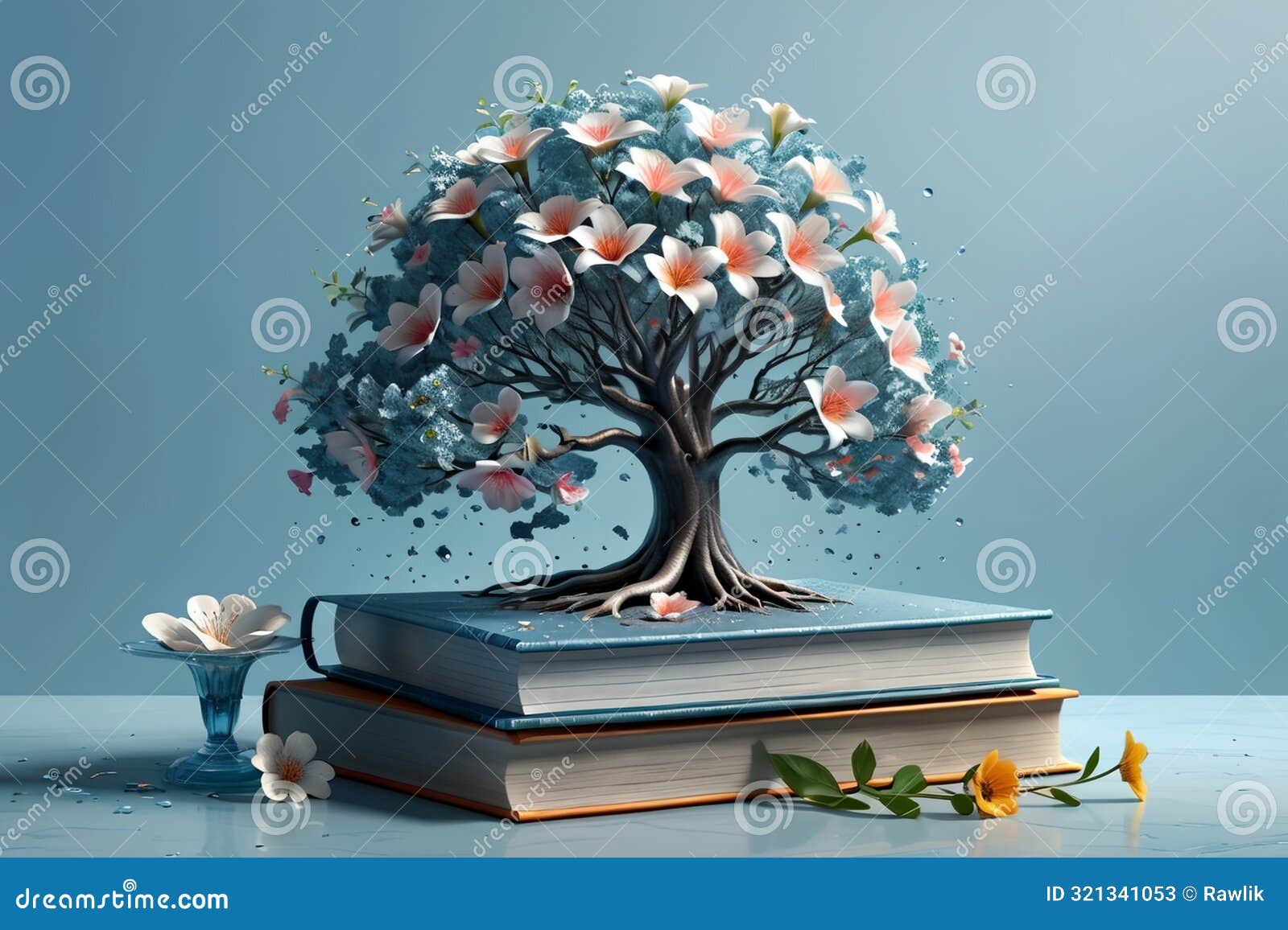 Books and Tree of Knowledge, Knowledge and Education Concept Stock ...