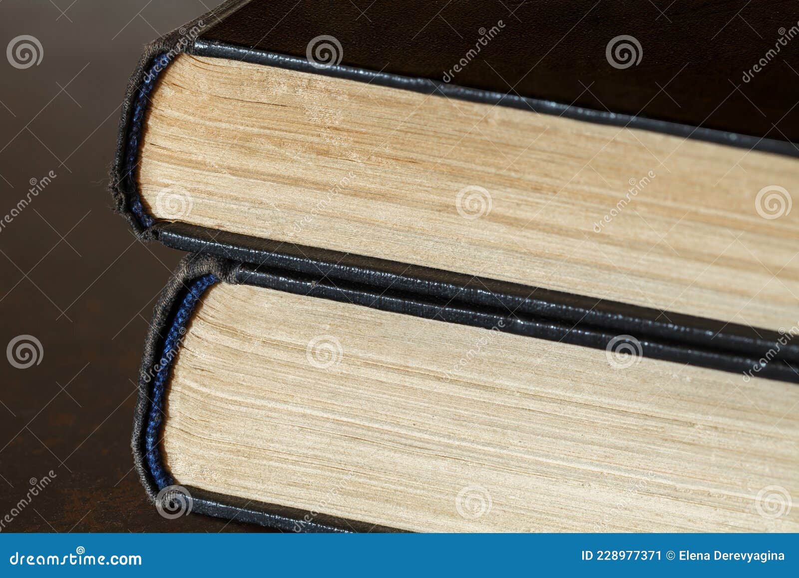 Books Two Pieces, Lying One on One, Close-up Macro View Stock Image ...