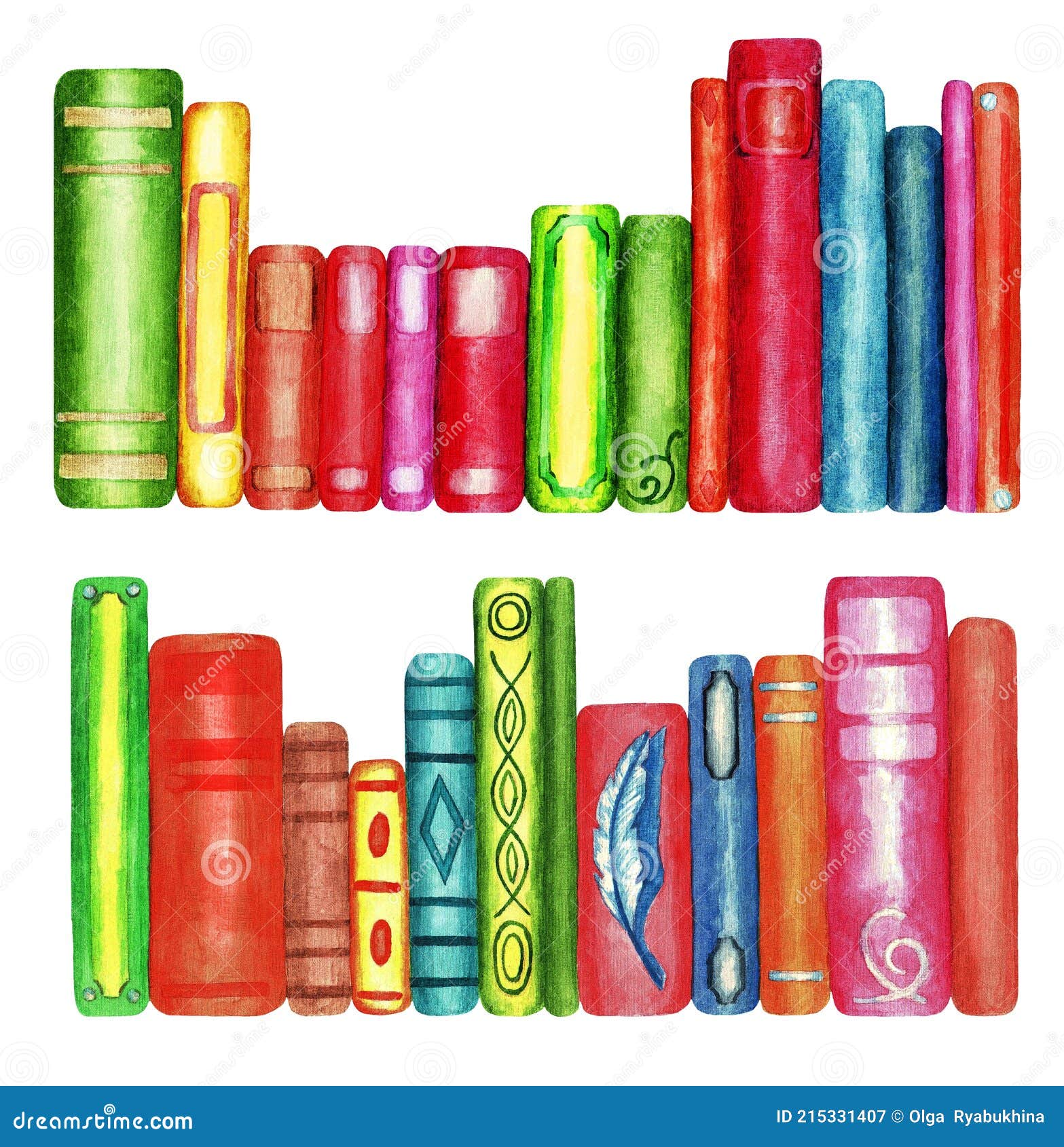 Books Watercolor Set 2 Stock Illustration Illustration Of Cover