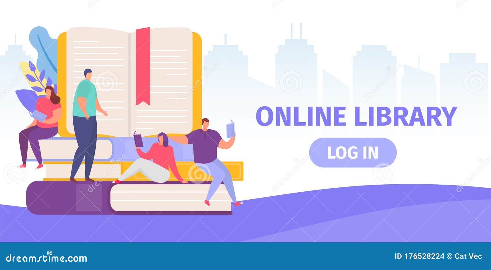 Books Web Banner For Online Library, Knowledge And Small People Reading ...