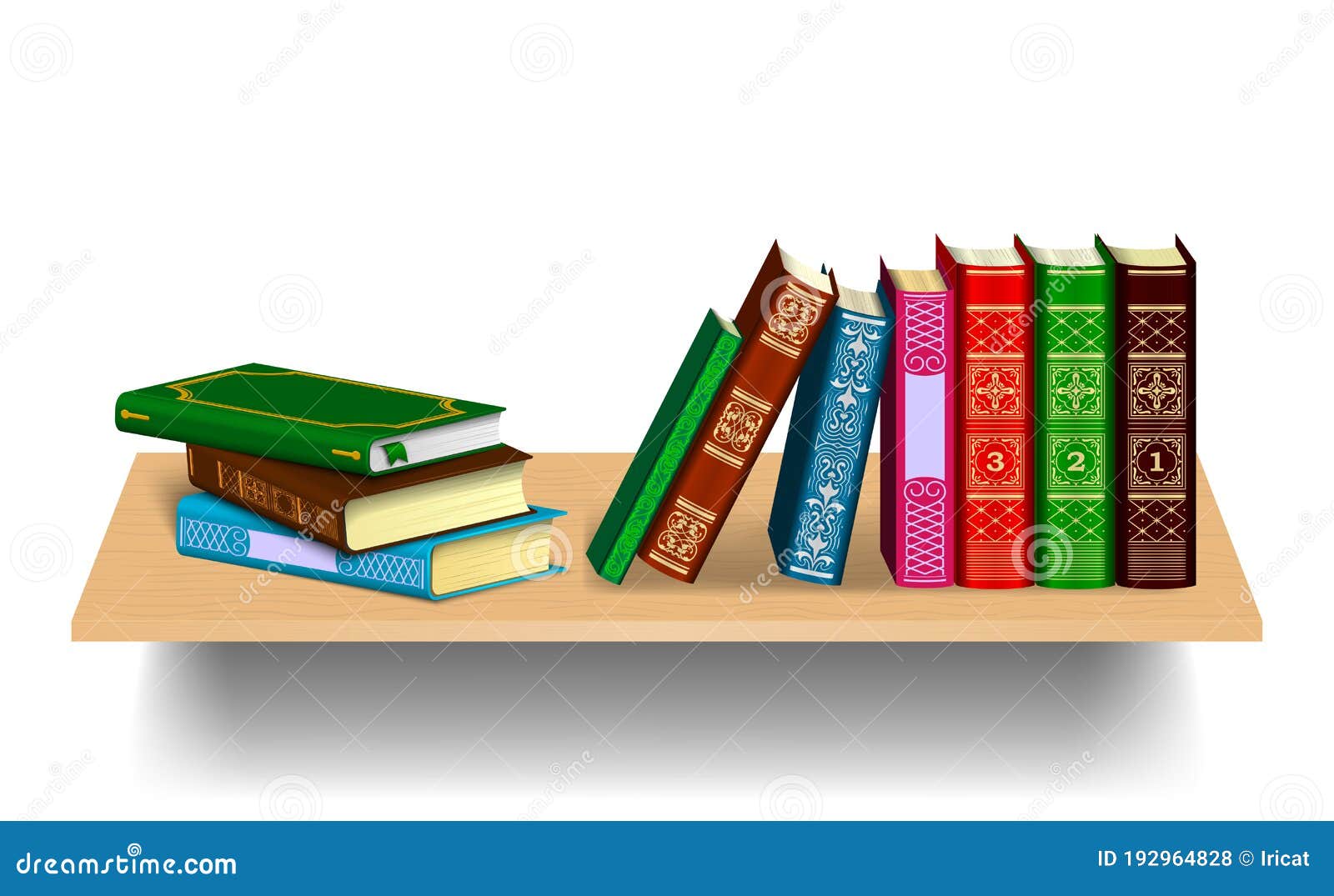 Row Of Books Illustration