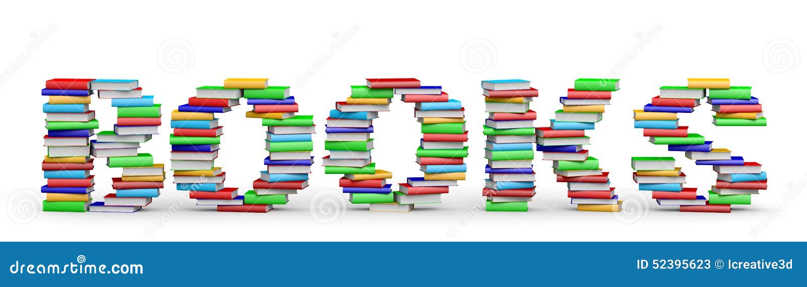 BOOKS word from books. stock illustration. Illustration of cover - 52395623