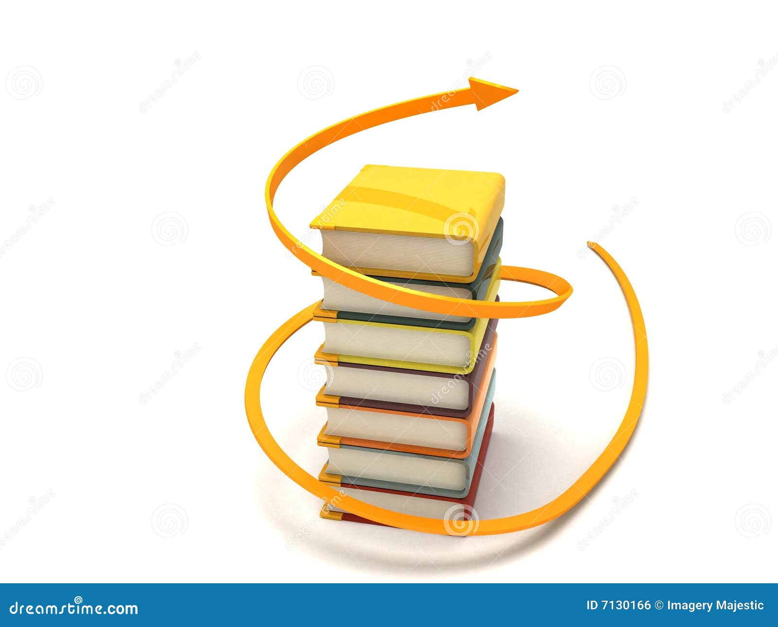 Books wrapped with arrow stock illustration. Illustration of paper ...
