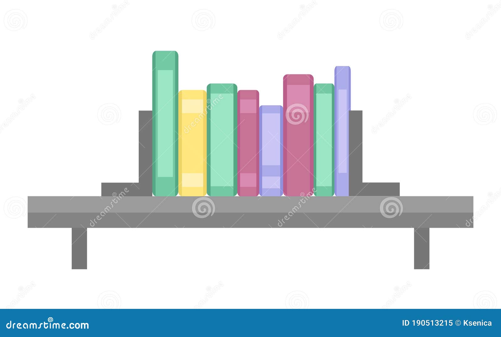Bookshelf. Books and Book Holders. Stock Vector - Illustration of ...