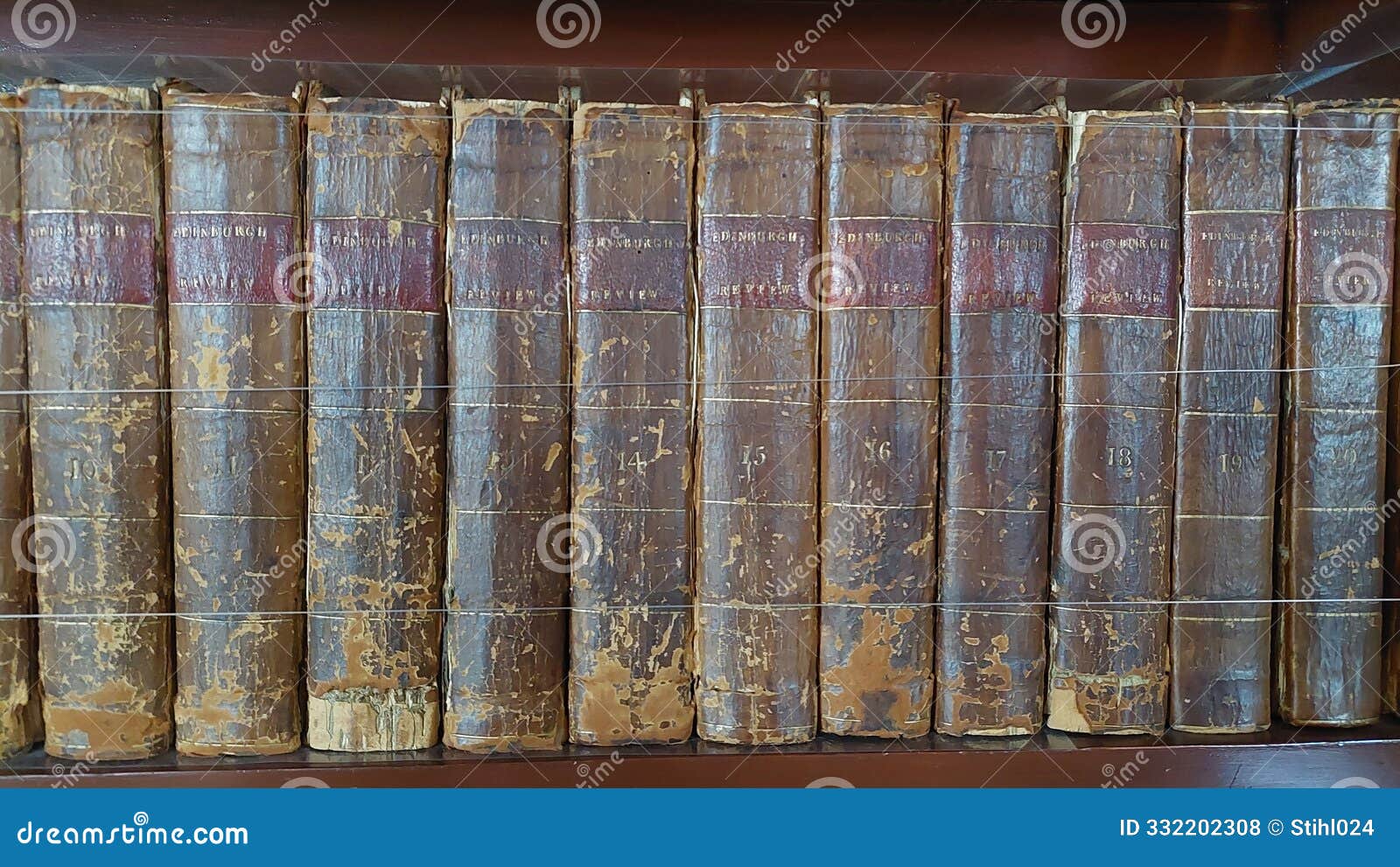 Bookshelf Filled with Books in an Old Library Stock Photo - Image of ...