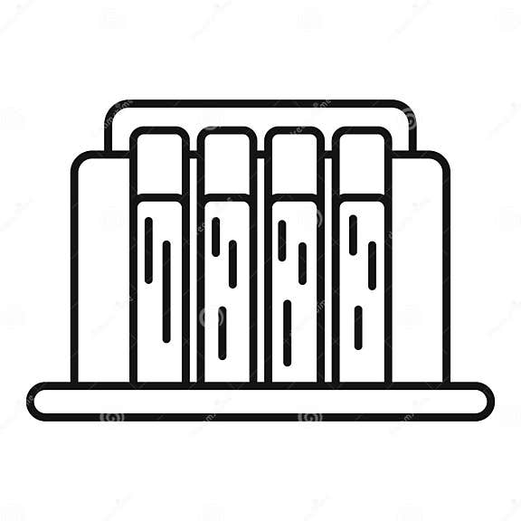 Bookshelf Holding Stack of Books Providing Knowledge Stock Illustration ...