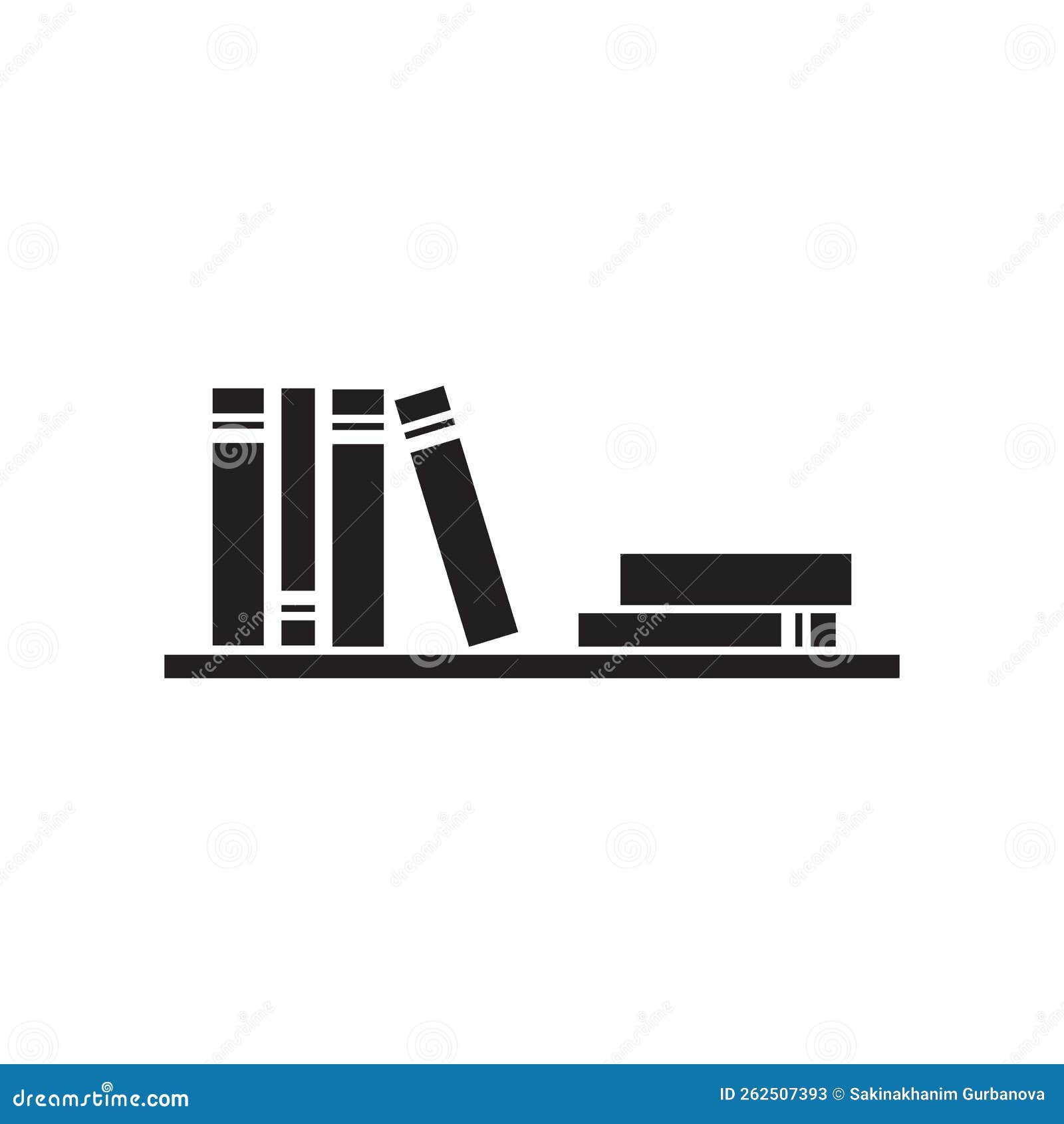 Bookshelf Icon Illustration Stock Illustration - Illustration of ...