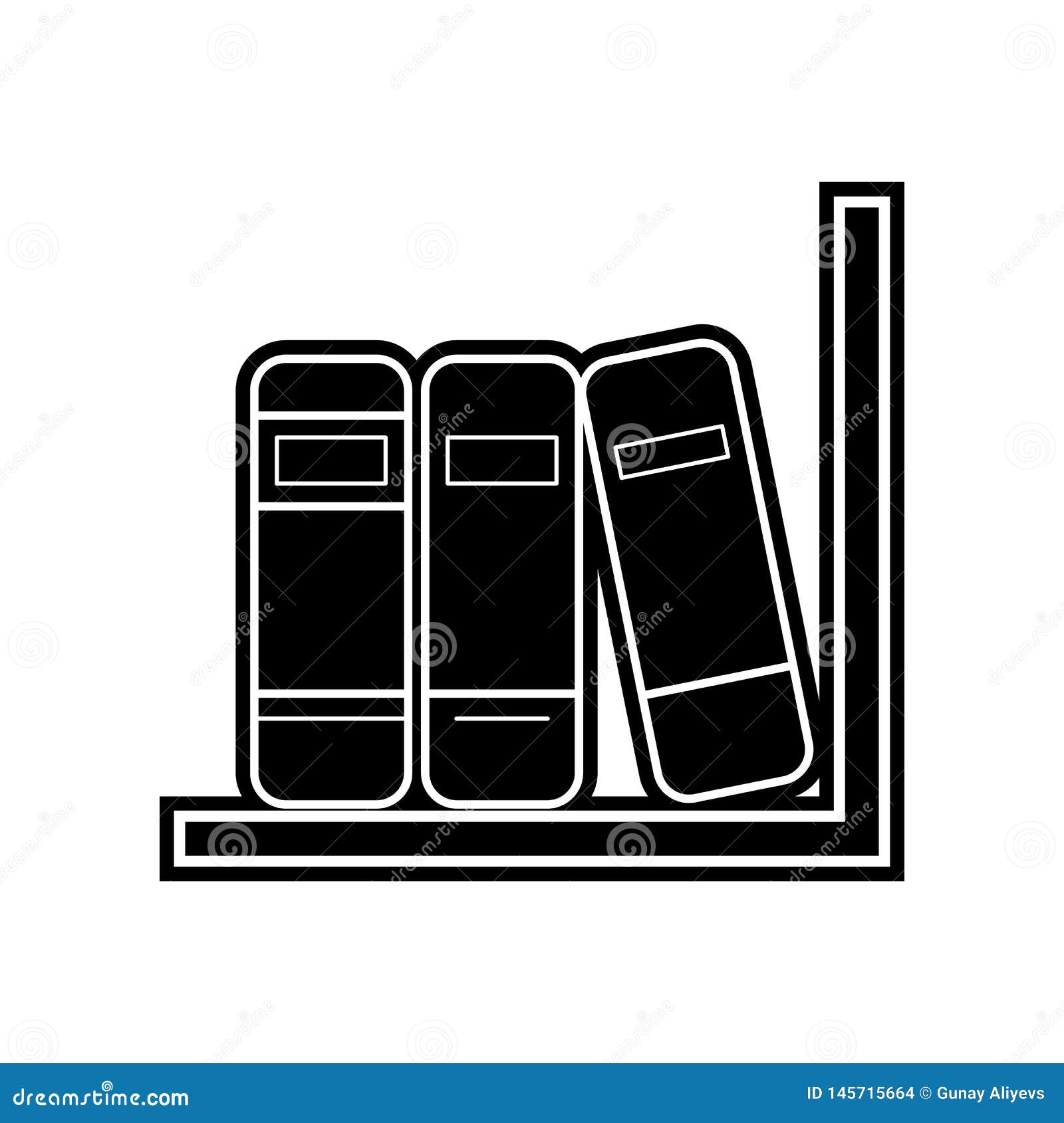Bookshelf Icon. Element of Education for Mobile Concept and Web Apps ...