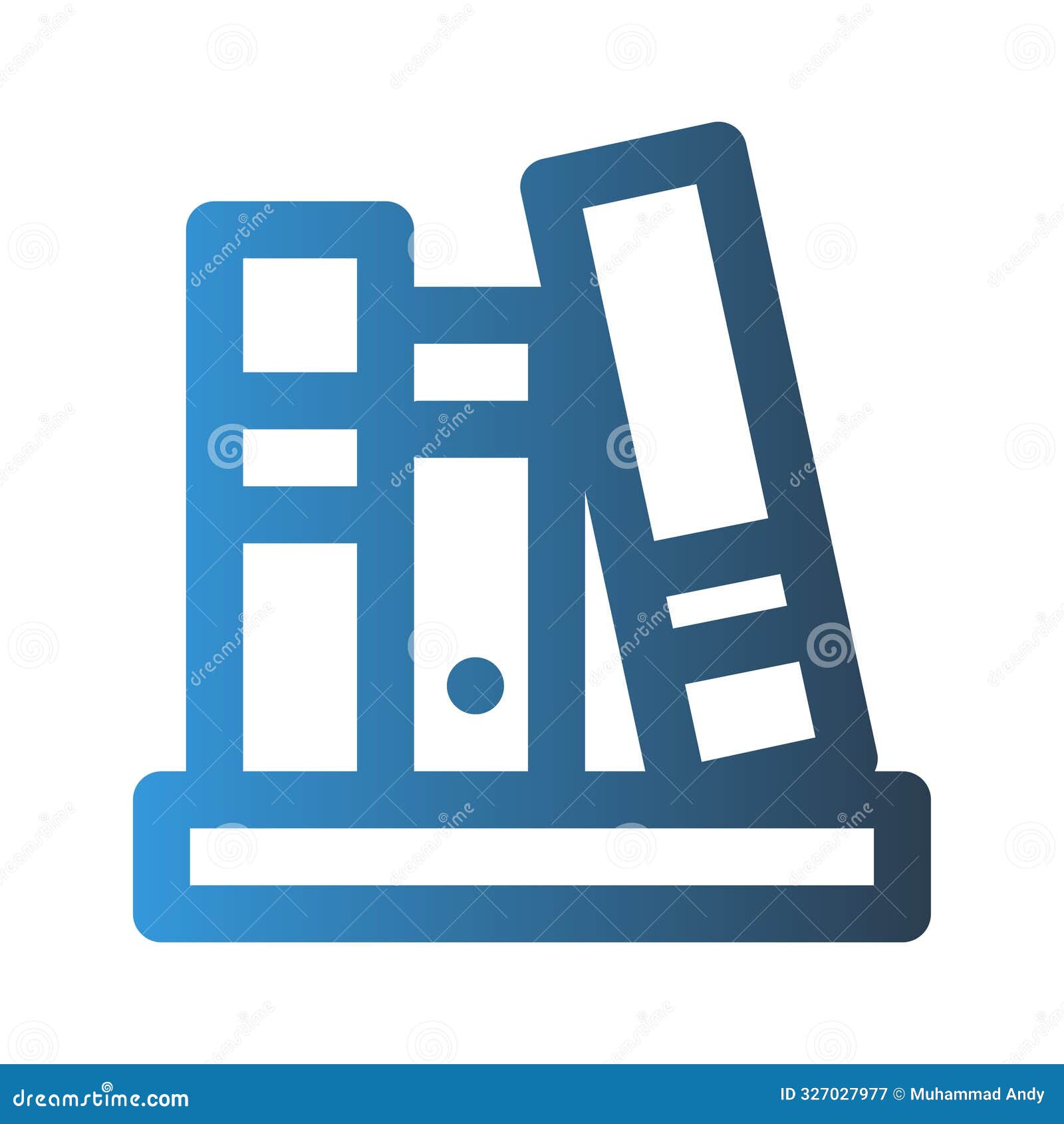 Bookshelf Outline Icon. with Gradient Colors Suitable for Interfaces ...