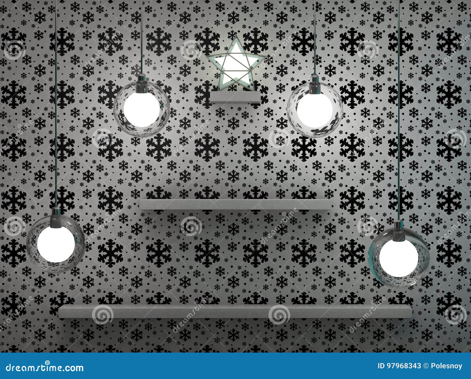 Bookshelf Shaped Christmas Tree. 3D Stock Illustration - Illustration ...