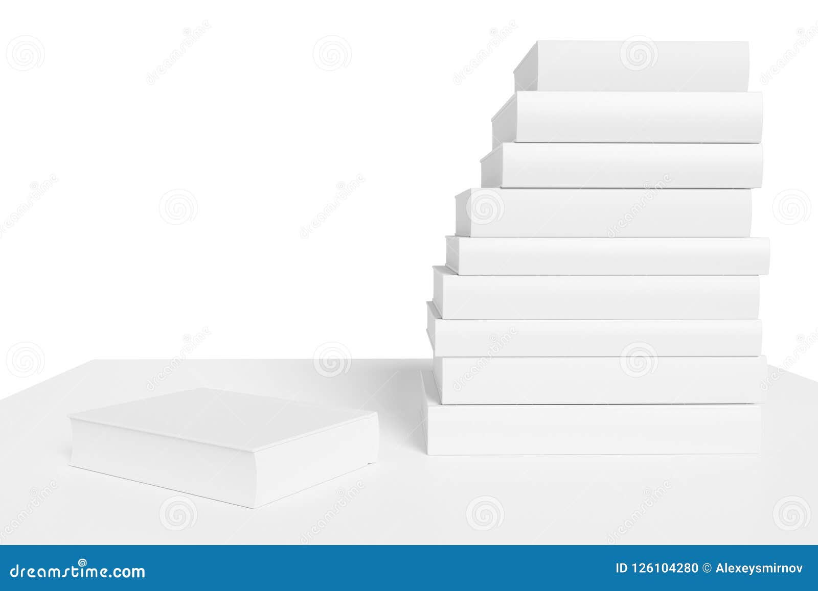 Bookshelf with Stack of Books Colorless Illustration Stock Illustration ...