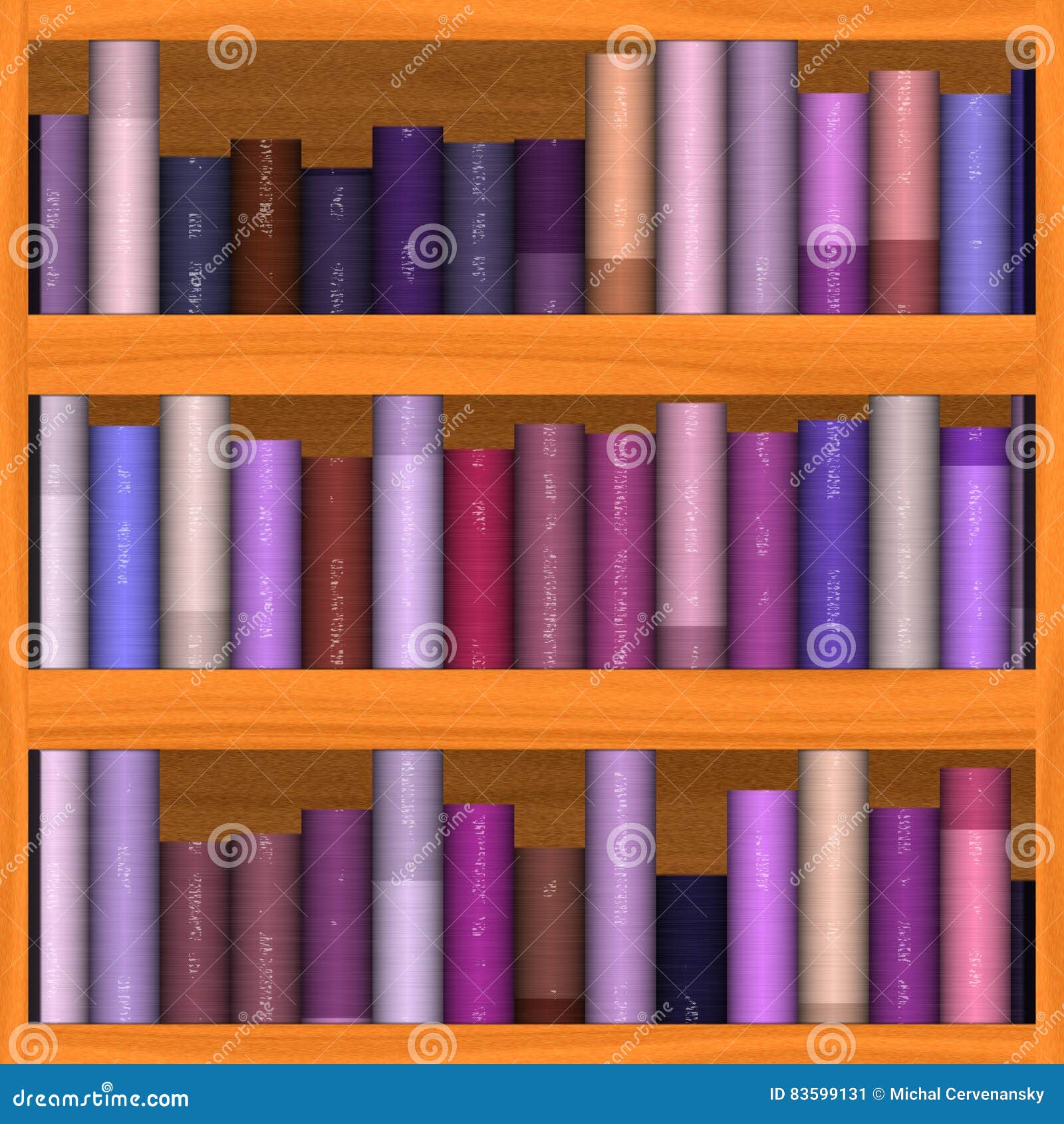 Bookshelf Texture from Brown Wood. Stock Illustration - Illustration of ...
