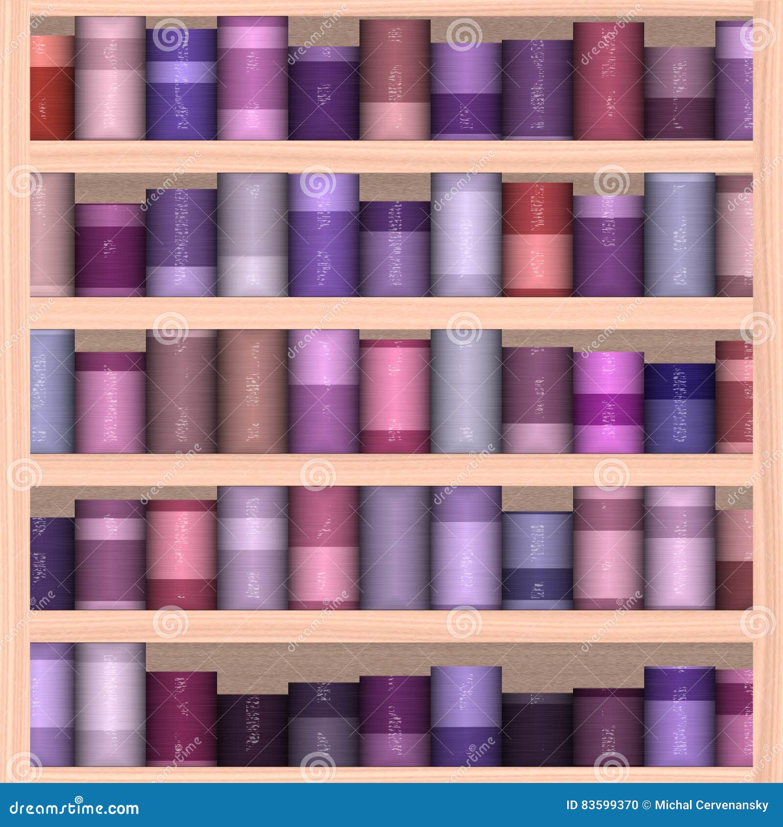 Bookshelf Texture from White Wood. Stock Illustration - Illustration of ...