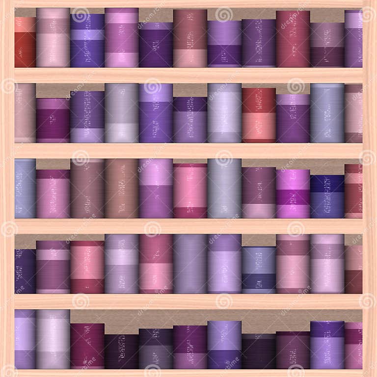 Bookshelf Texture from White Wood. Stock Illustration - Illustration of ...