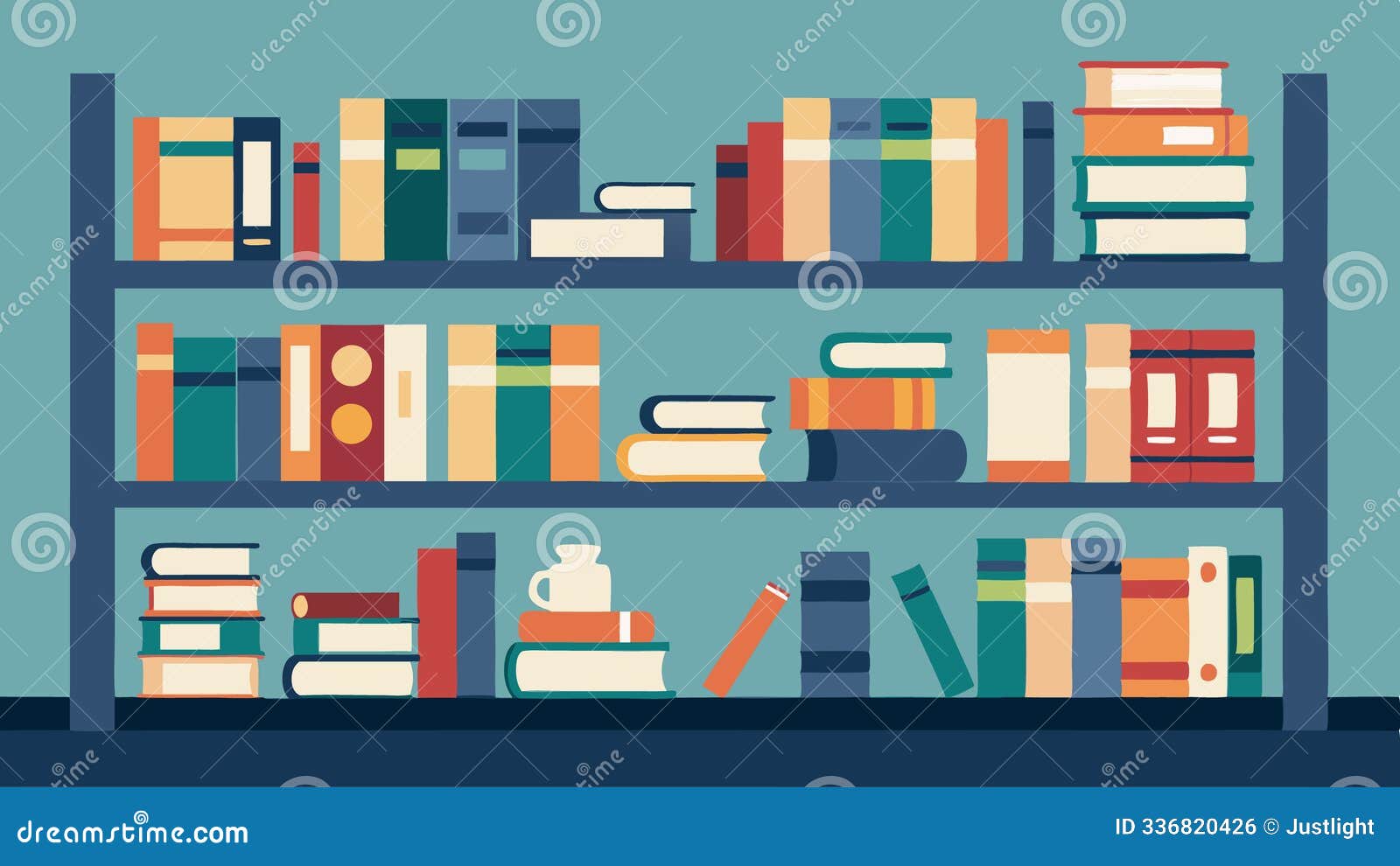 Bookshelves Line the Walls Filled with Textbooks and Reference ...