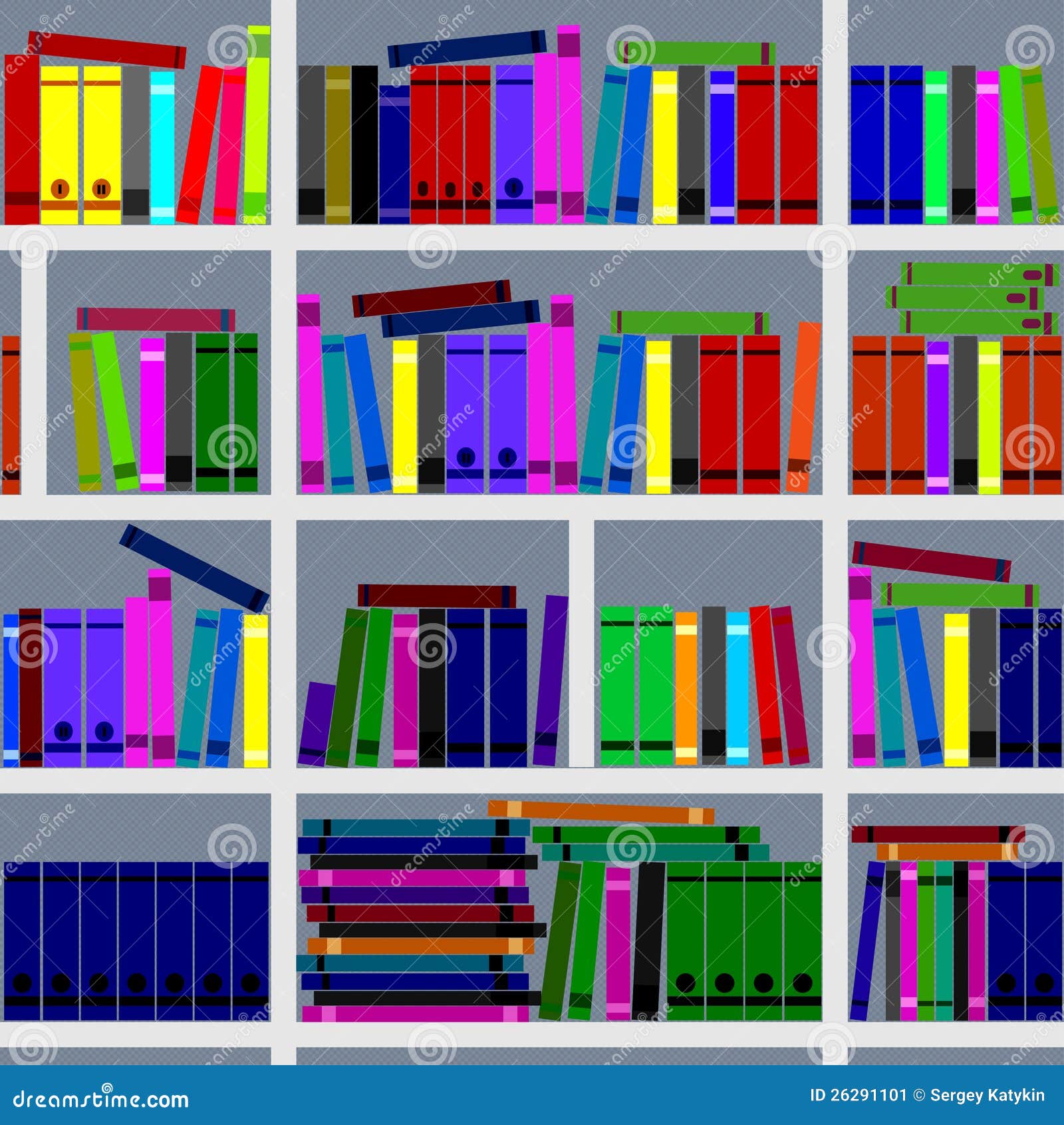 Bookshelves. Seamless Texture Stock Vector - Illustration of seamless ...