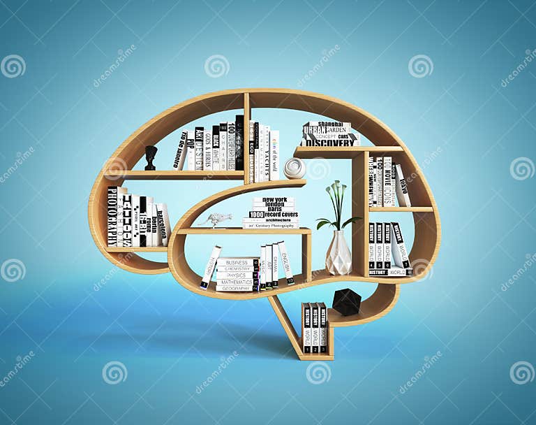Bookshelves in the Shape of Human Brain, Intelligence Book Shelf ...