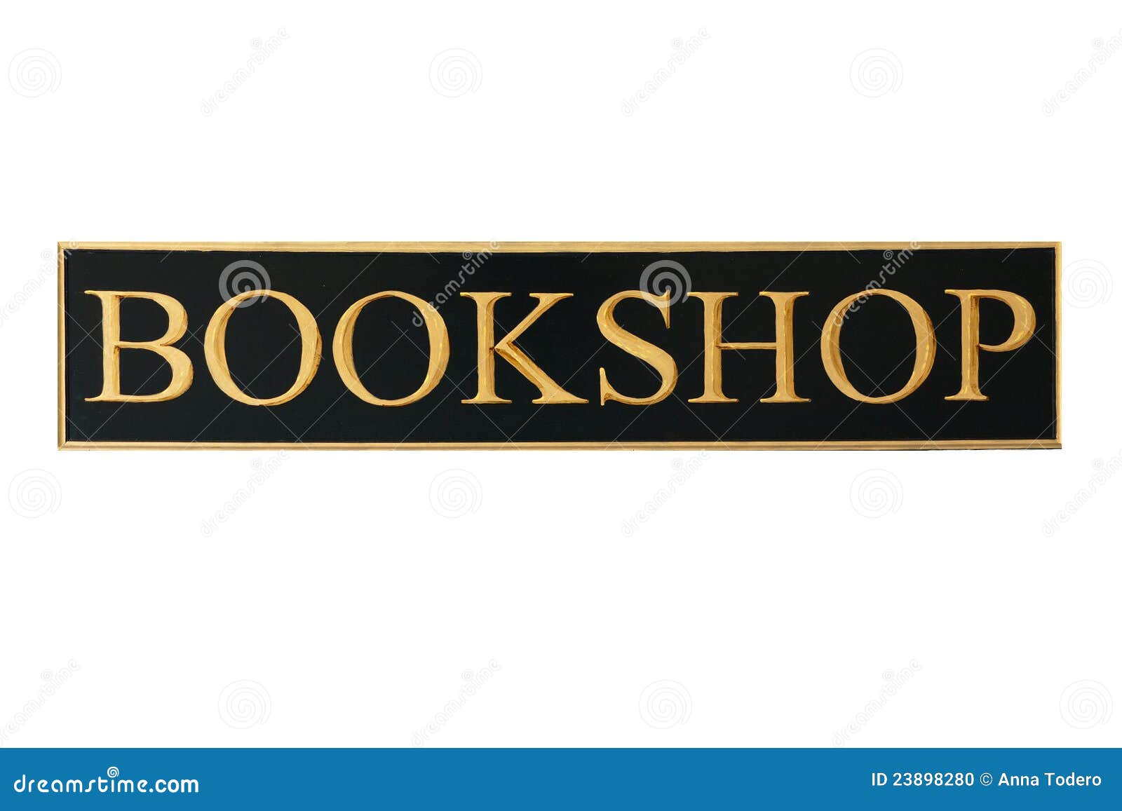 Bookshop sign stock photo. Image of capital, black, business - 23898280