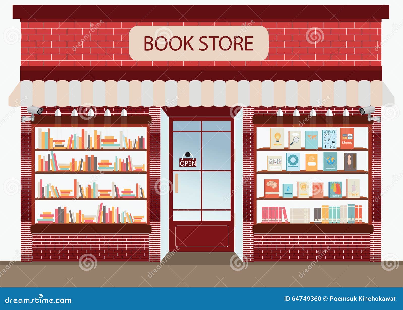 Bookstore Vector Illustration | CartoonDealer.com #34709102