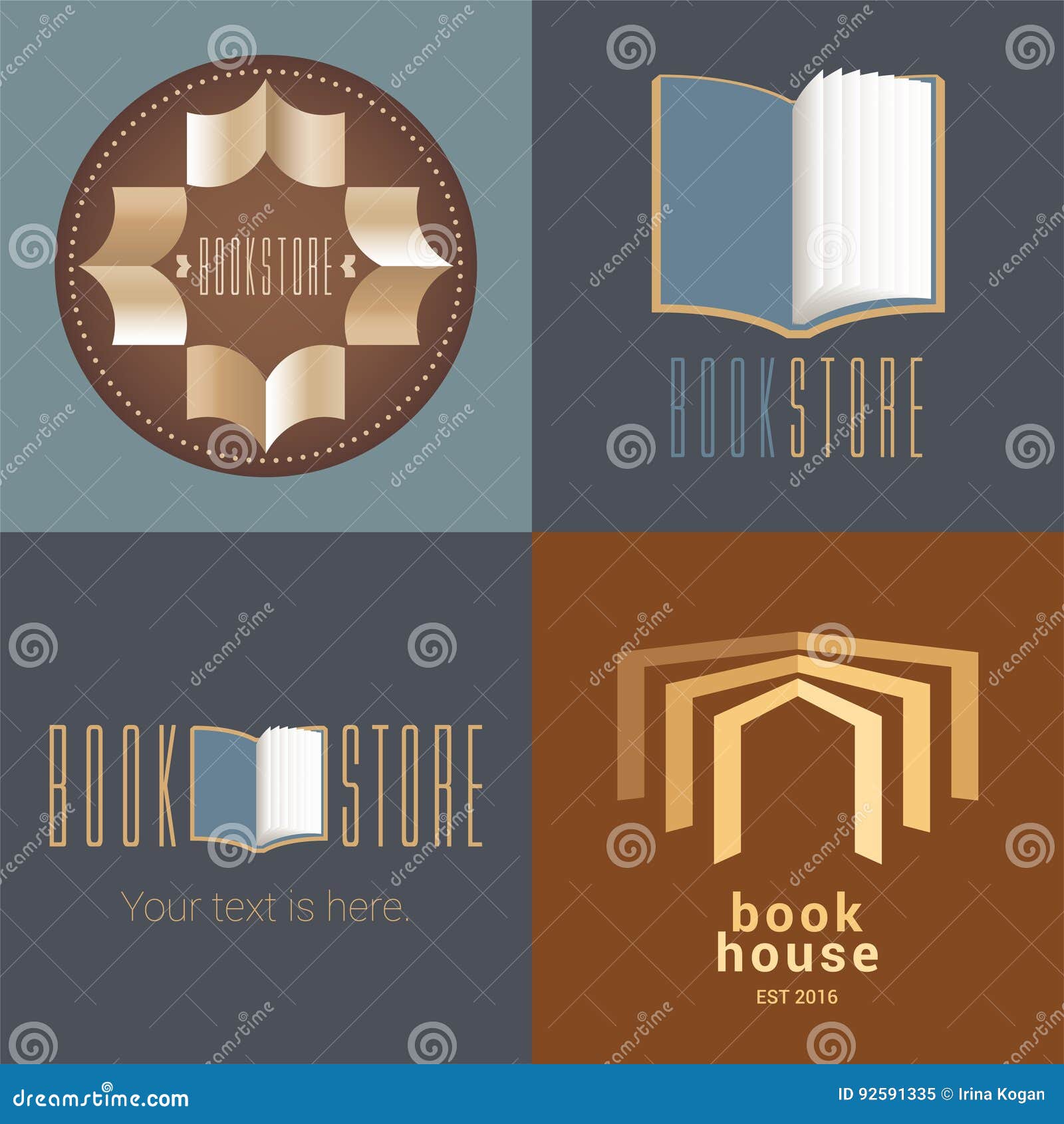 Bookstore, Bookshop Vector Icon, Logo Stock Vector - Illustration of ...
