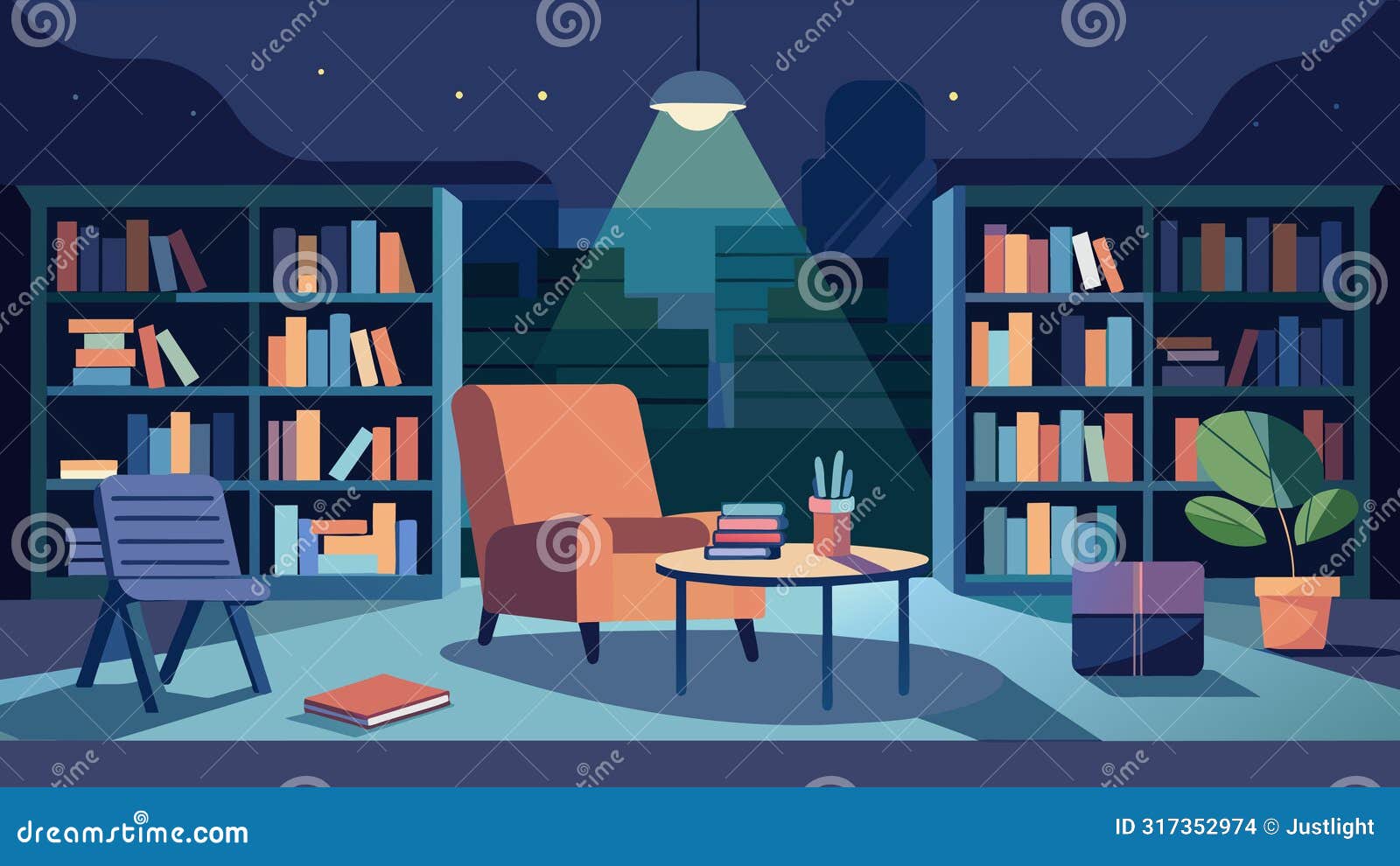 A Bookstore Sets Up a Calm Quiet Reading Area in the Back of the Store ...