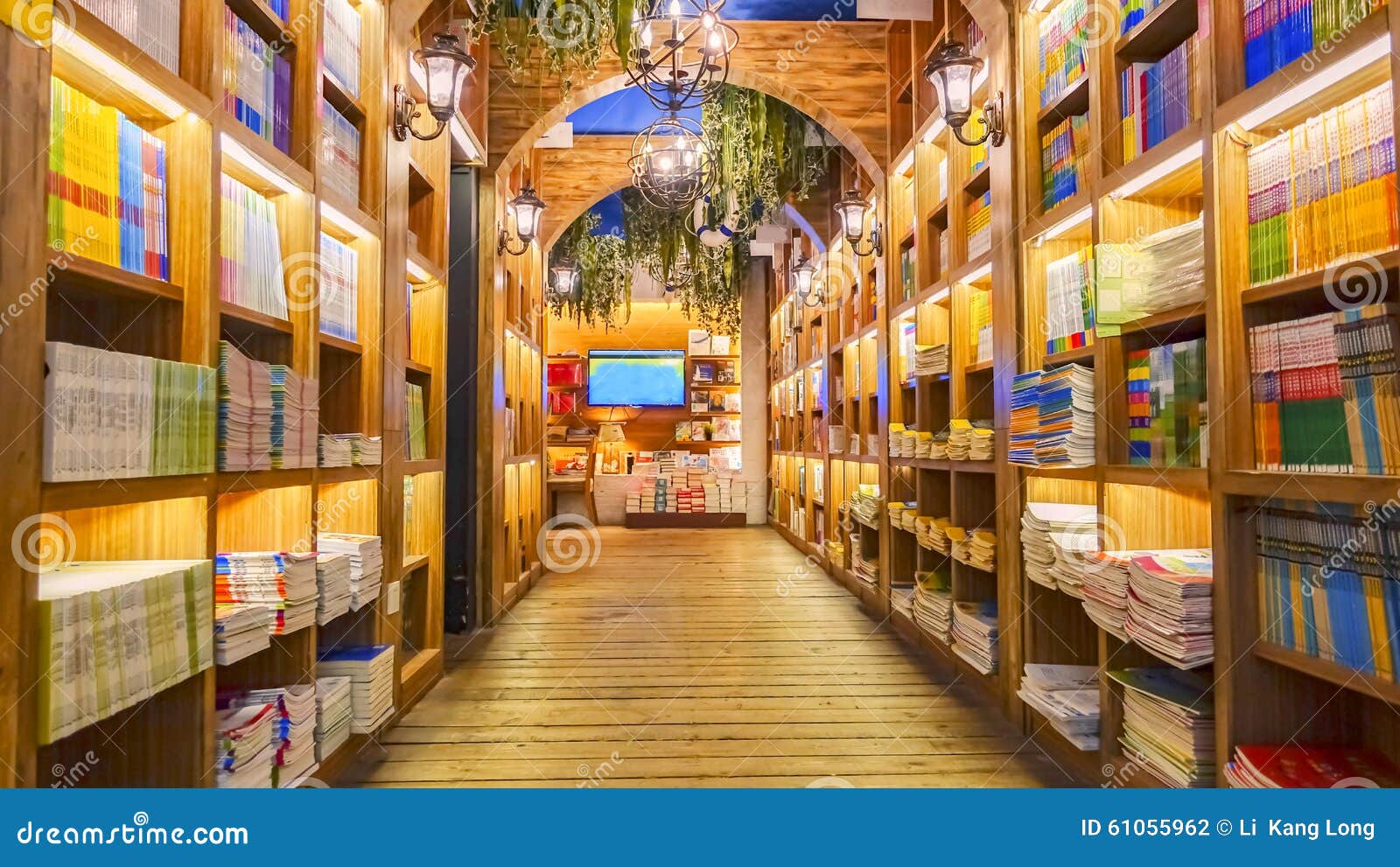 Bookstore stock photo. Image of style, perspective, shop - 61055962