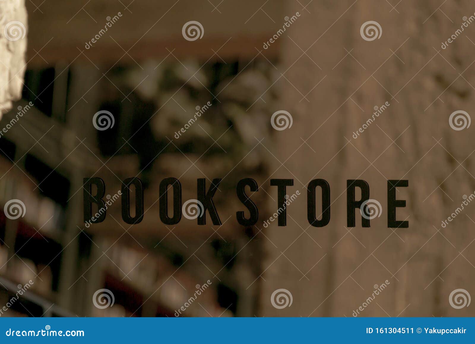 Bookstore Written with Black Letters on Rustic Mirrow Stock Image ...