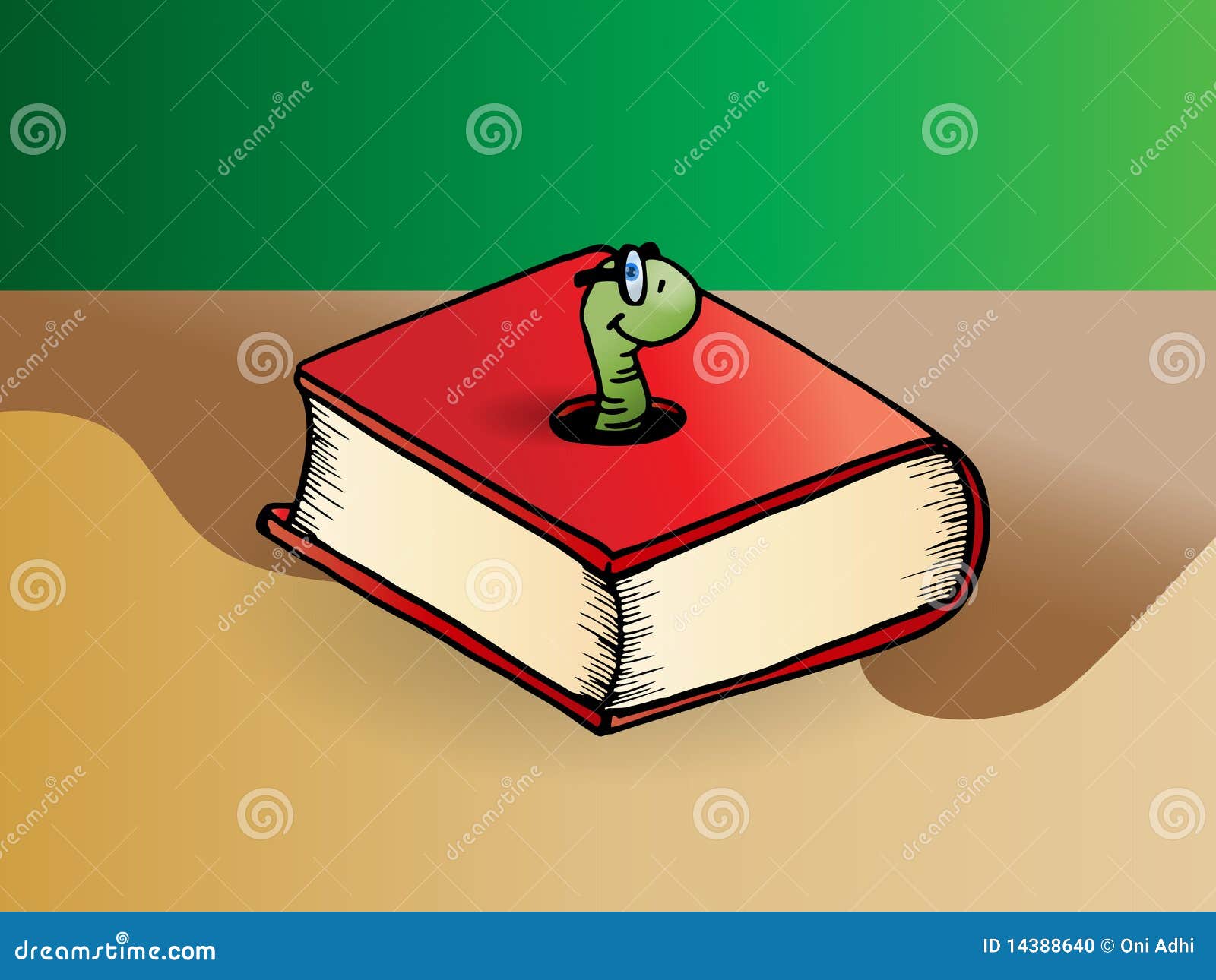Bookworm stock illustration. Illustration of graphic - 14388640